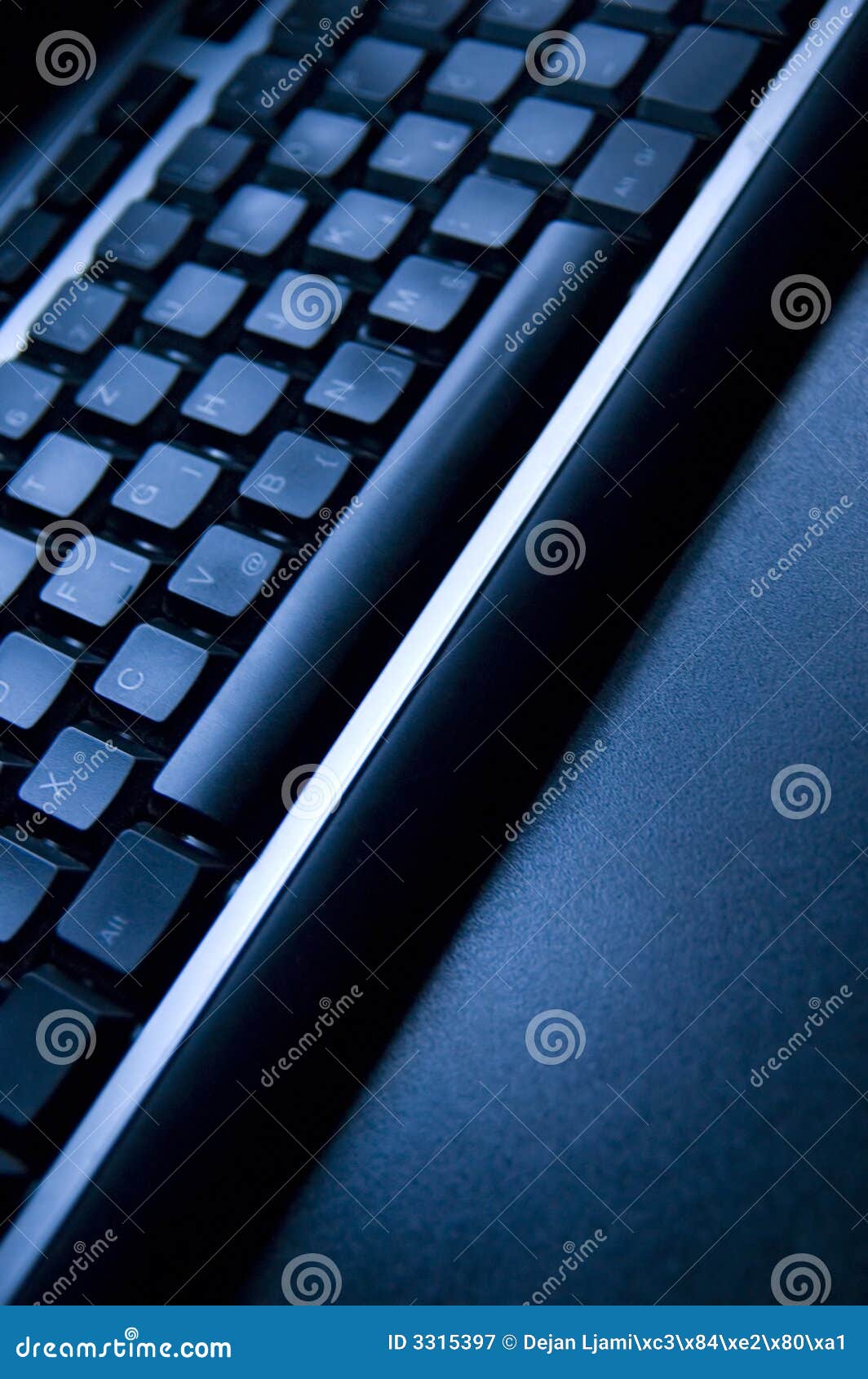PC Keyboard stock image. Image of screen, work, blue, diagonal - 3315397