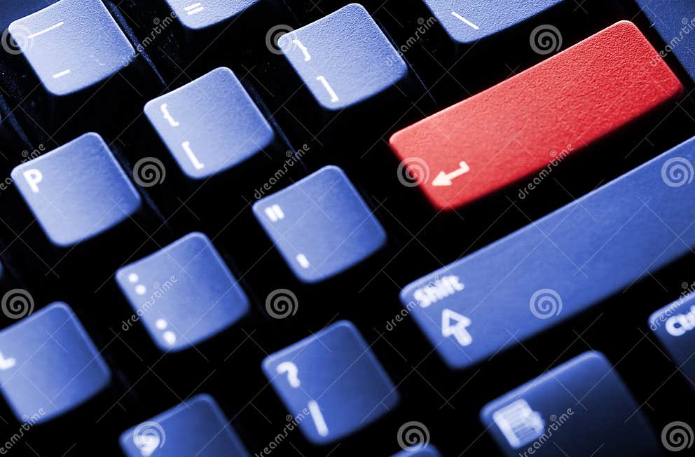 PC Keyboard with Blank Enter Key Isolated Stock Photo - Image of ...