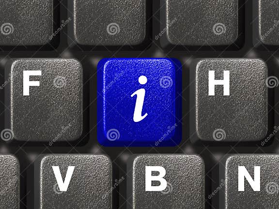 PC Keyboard with Information Key Stock Photo - Image of design, humour ...