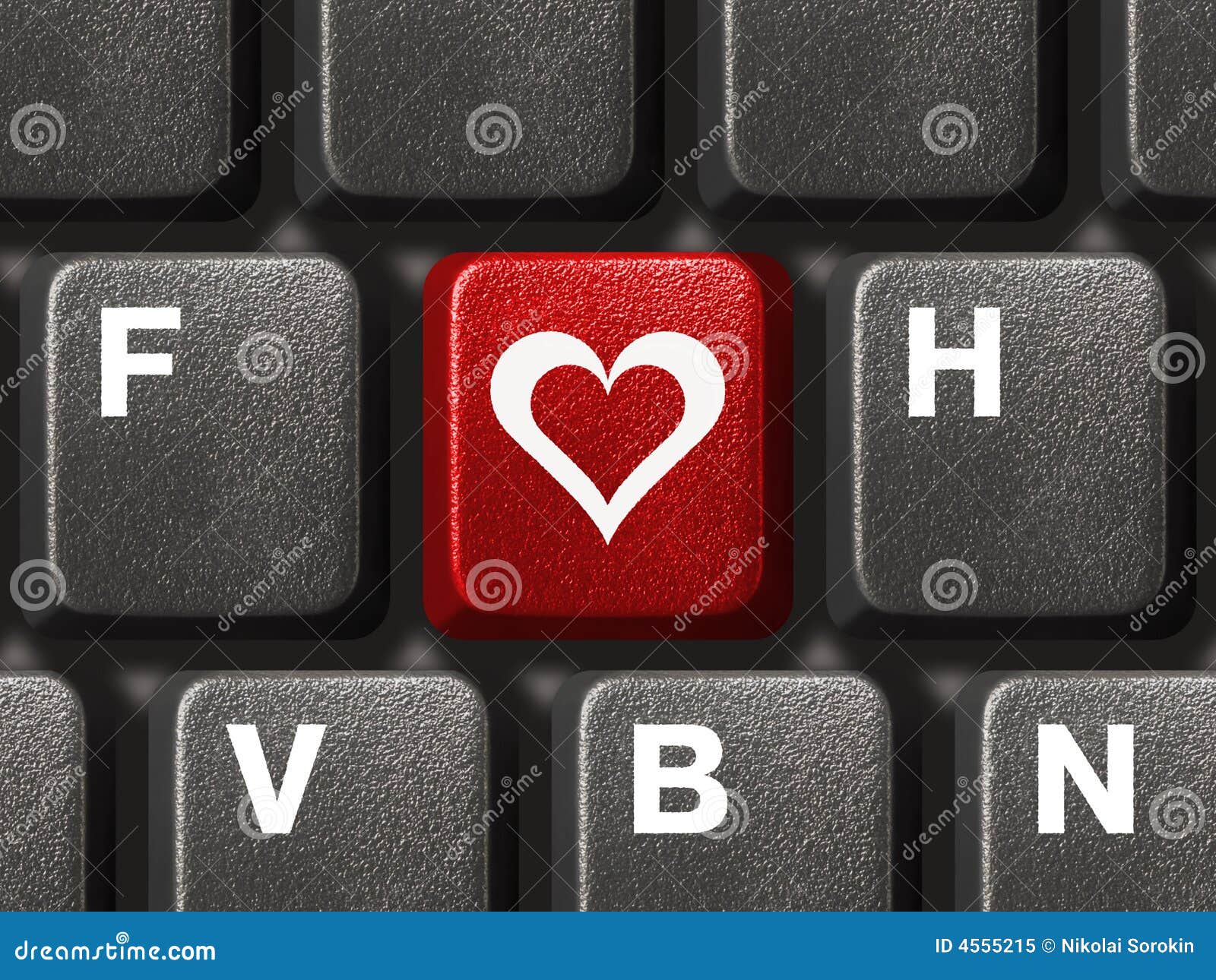 PC keyboard with love key stock image. Image of numbers - 4555215
