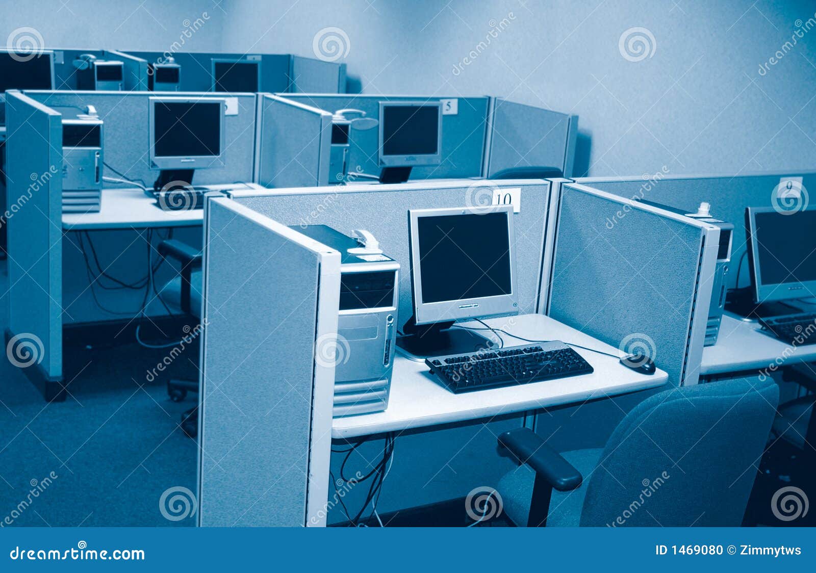 PC lab stock photo. Image of work, workstations, technology - 1469080