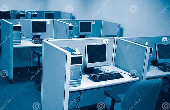 PC lab stock photo. Image of work, workstations, technology - 1469080