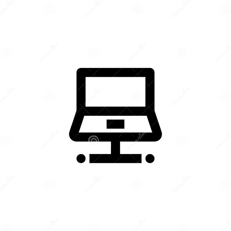 Computer icon. Pc sign stock vector. Illustration of digital - 159849232
