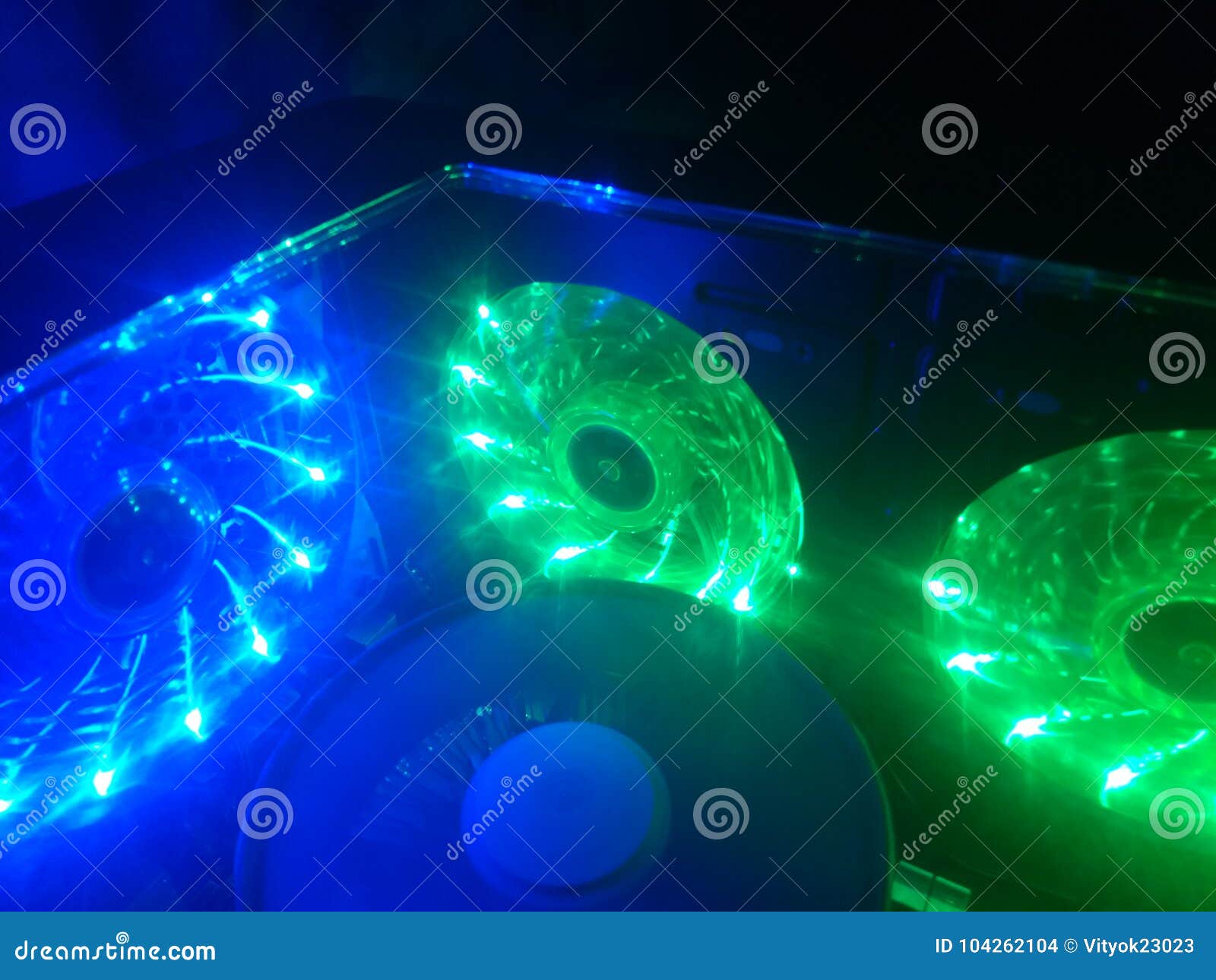 PC LED FAN stock photo. Image of beautiful, cooler, write - 104262104