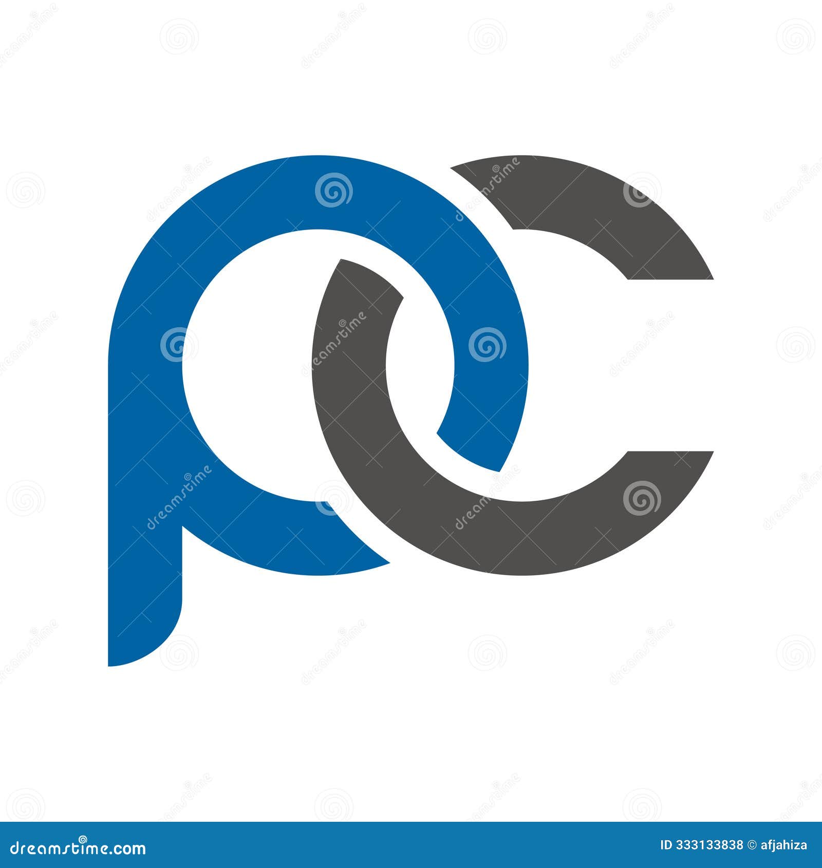 Pc Letter Link Logo Template Stock Vector - Illustration of community ...