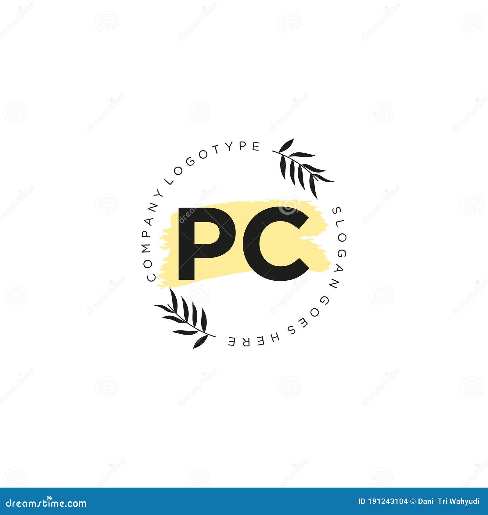 PC Letter Logo Icon Design Template Elements Stock Vector ...