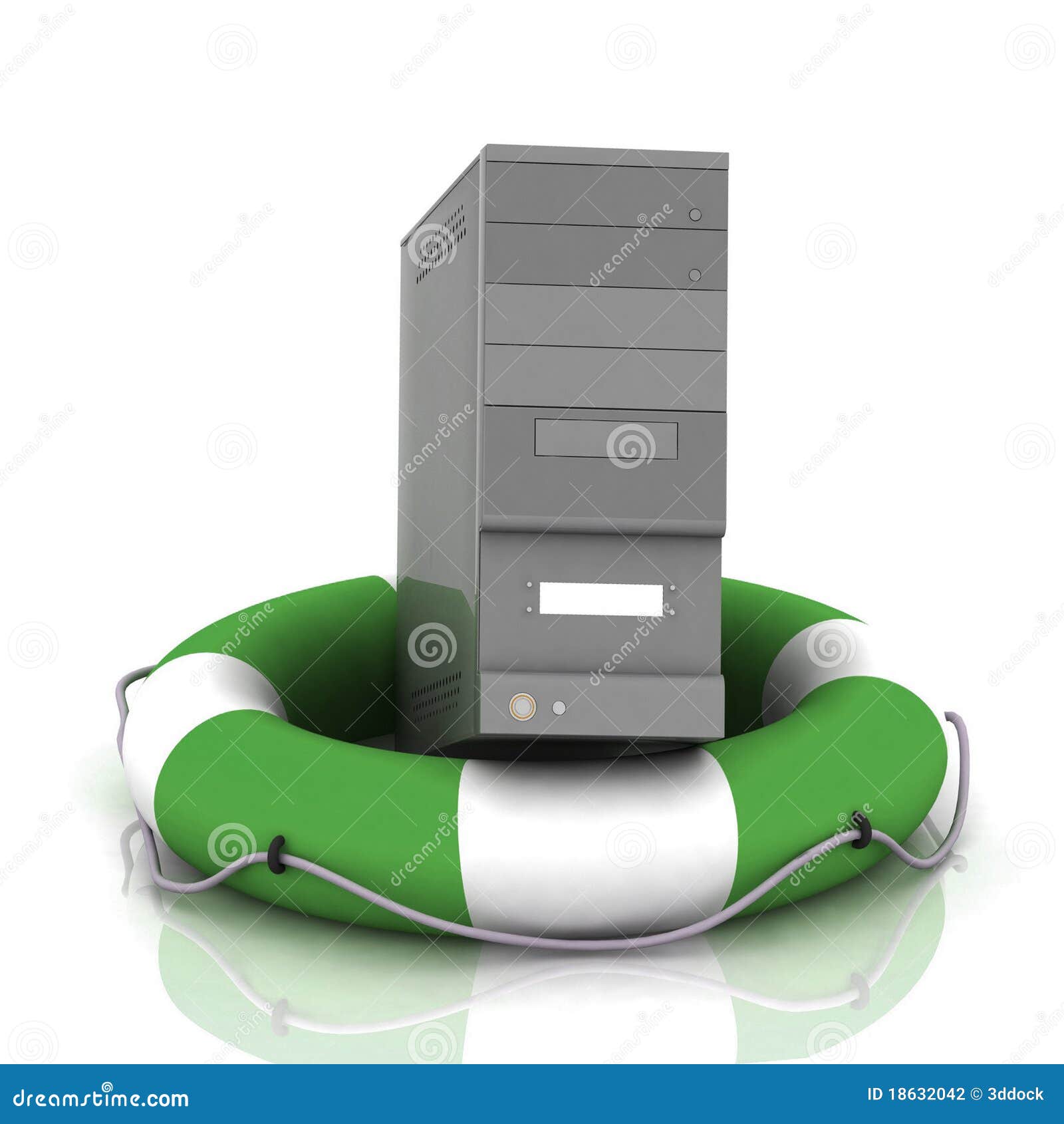 PC at lifesaver stock illustration. Illustration of portable - 18632042