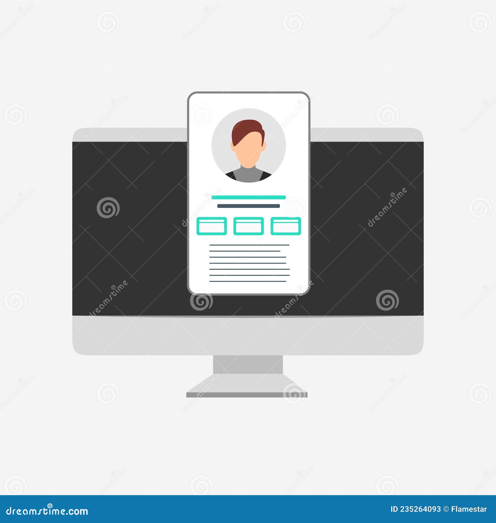 PC with Login and Password Form Page on Screen, Registration Page. Sign ...