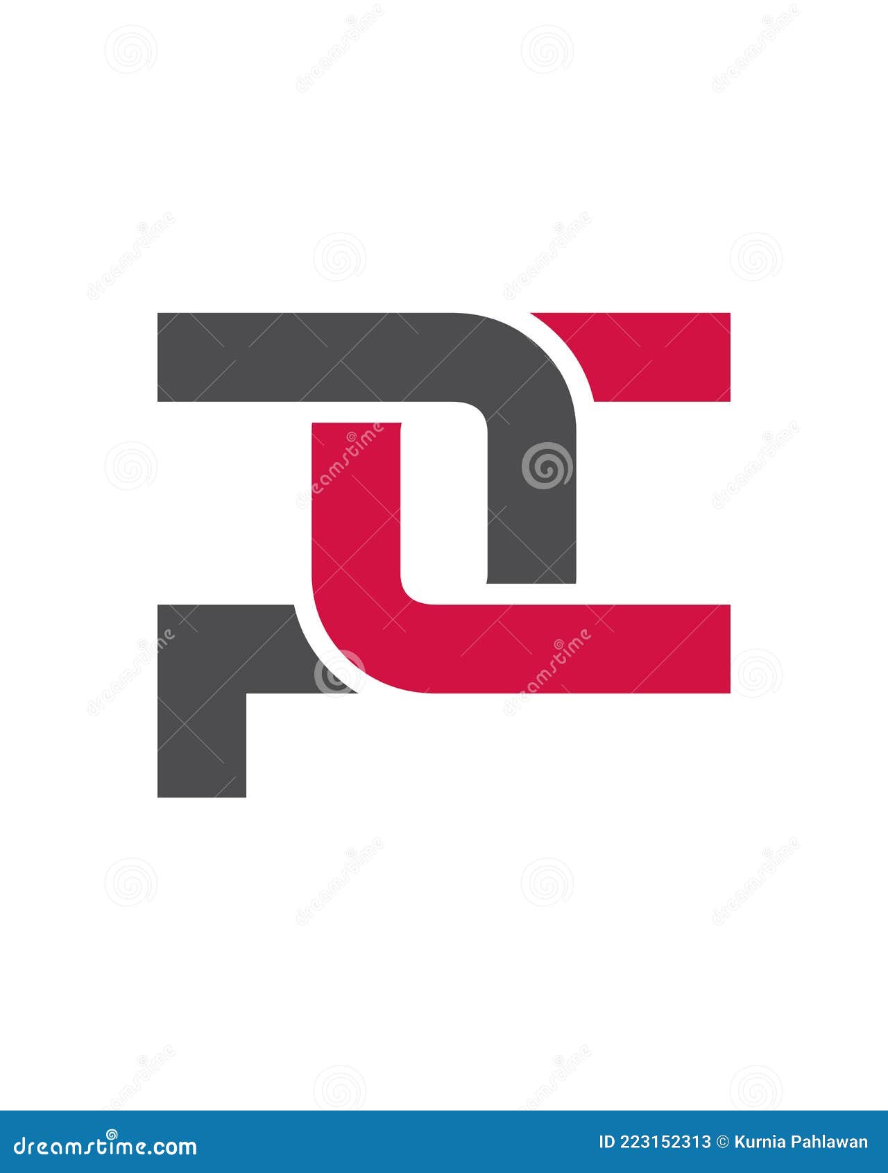 Pc Logo , Initial Logo Vector Stock Illustration - Illustration of ...