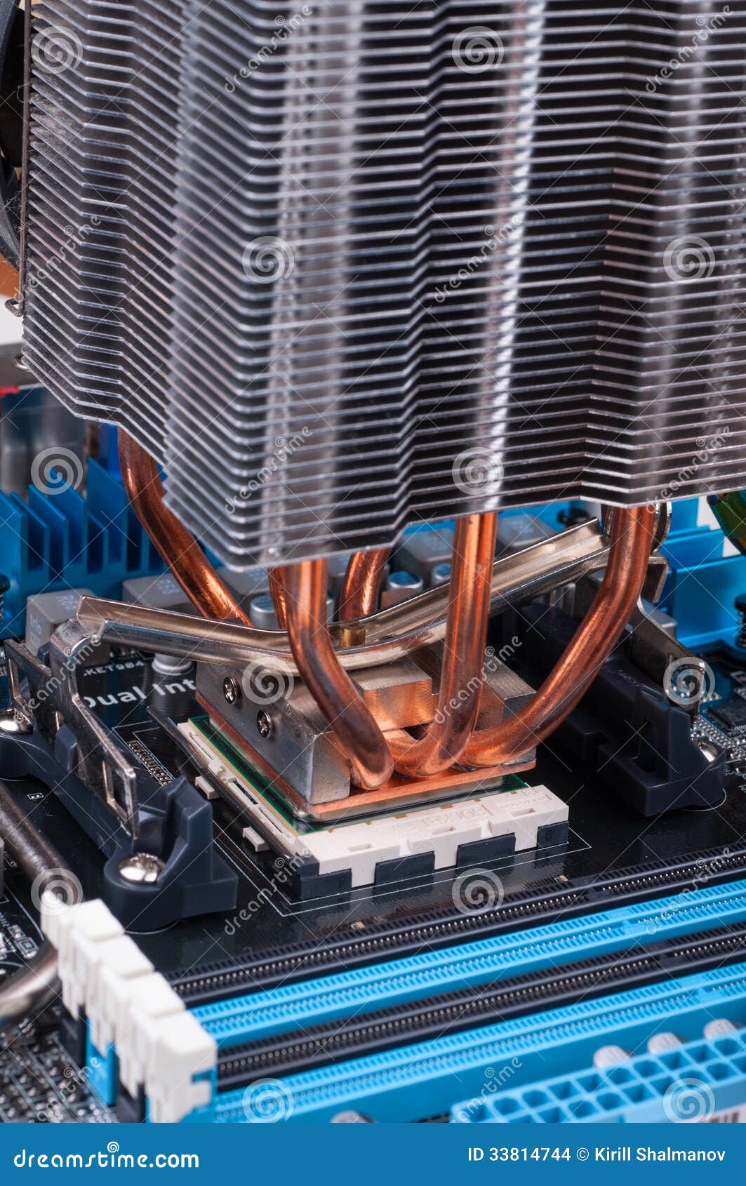 PC Mainboard stock photo. Image of macro, blue, semiconductor - 33814744