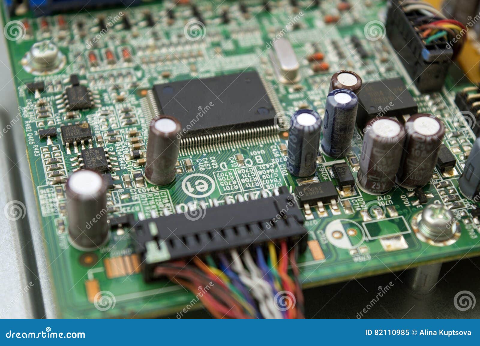 PC microchip close up stock image. Image of board, resistor - 82110985