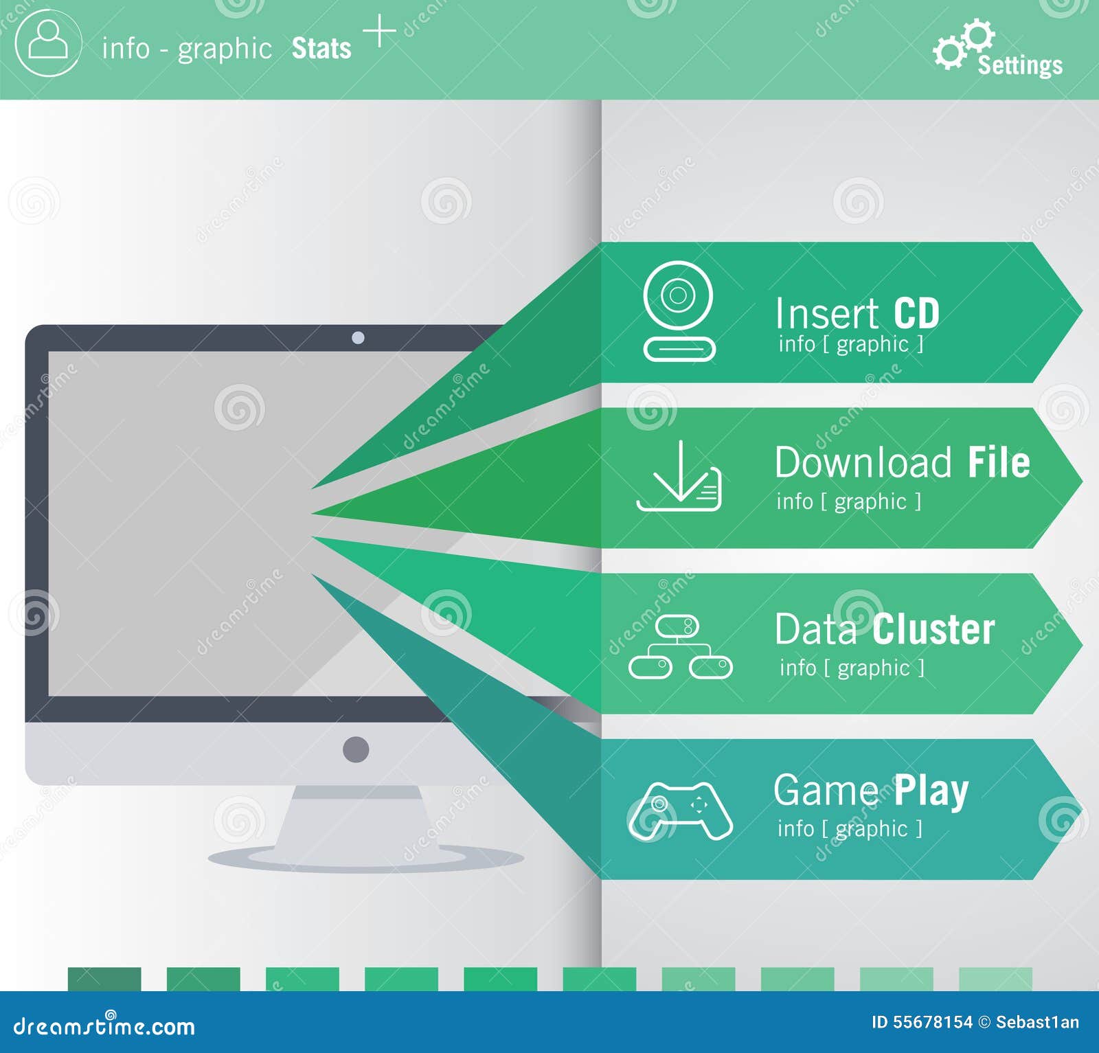 PC Monitor Chart stock vector. Illustration of plasma - 55678154
