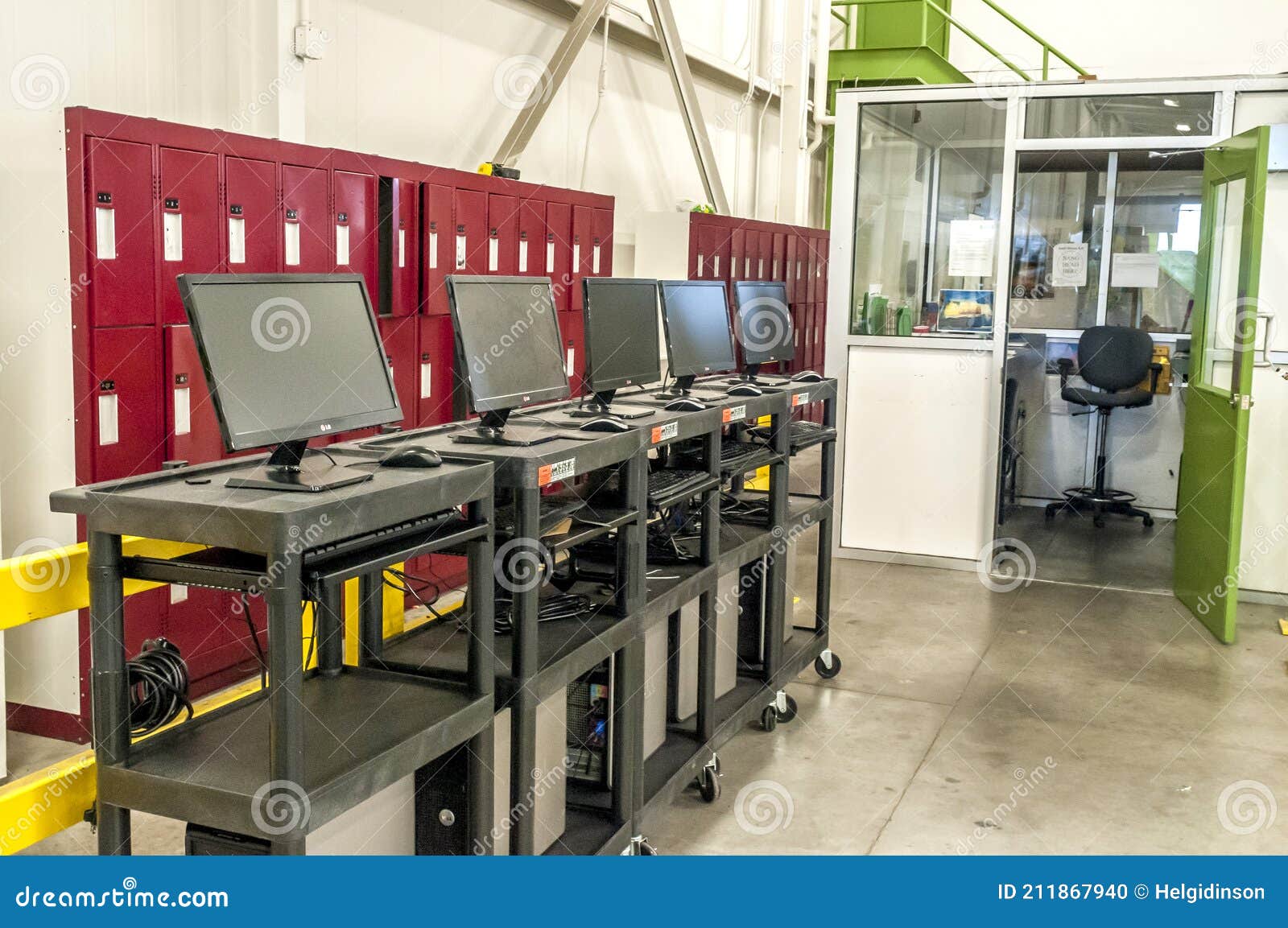 PC monitors stock photo. Image of laptop, industry, modern - 211867940