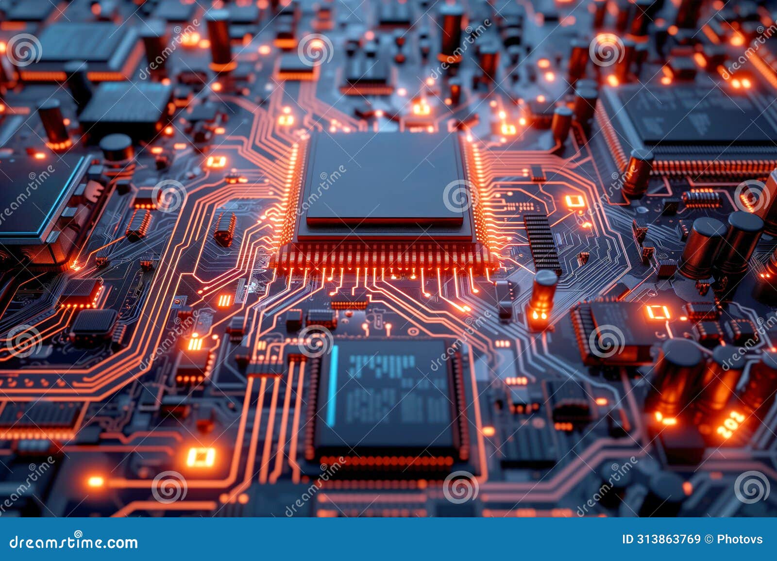 PC Motherboard Chipboard Circuit for Central Computing Technology Stock ...