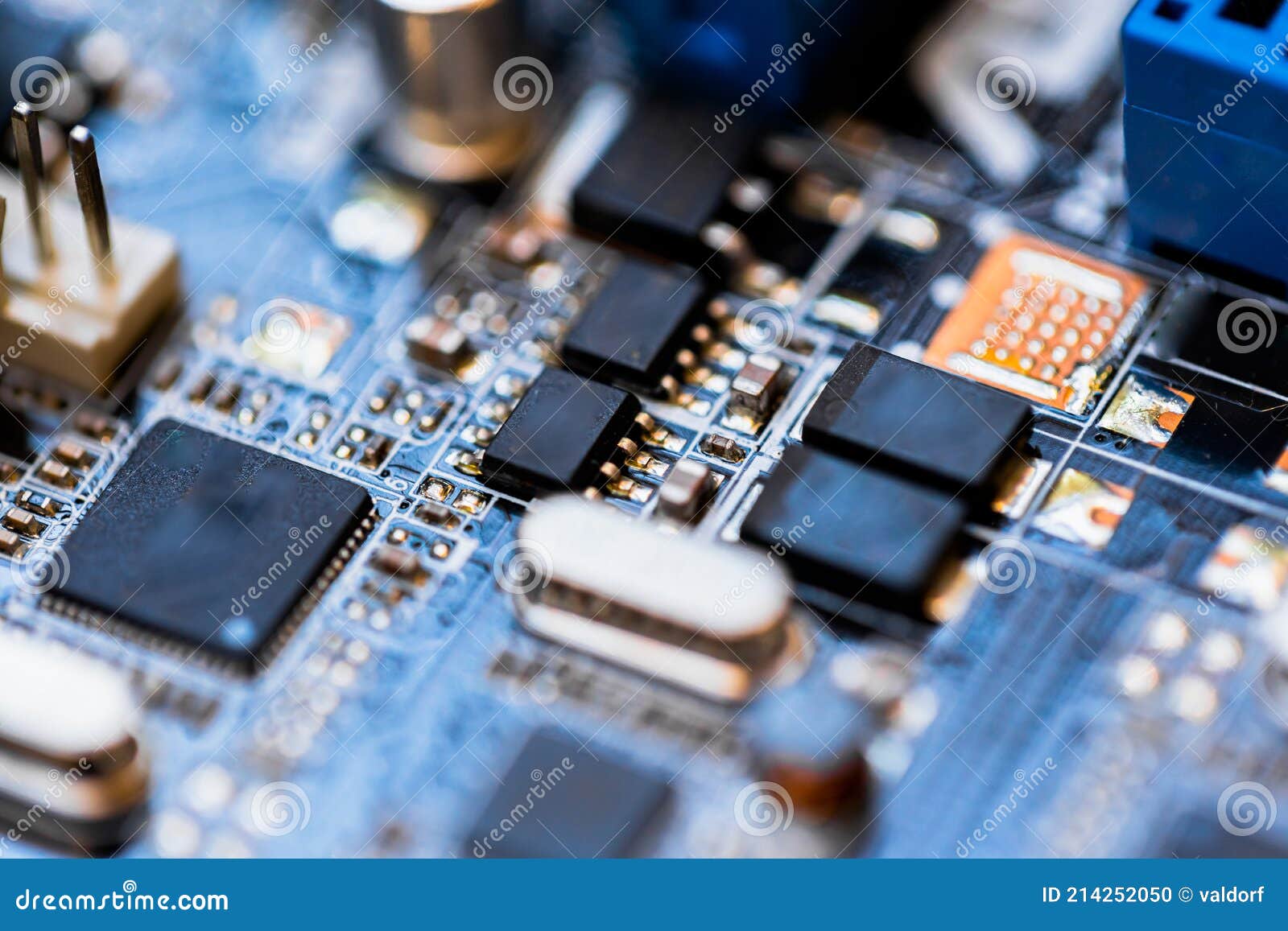 PC Motherboard with Chips, Transistors and Microprocessors Stock Photo ...