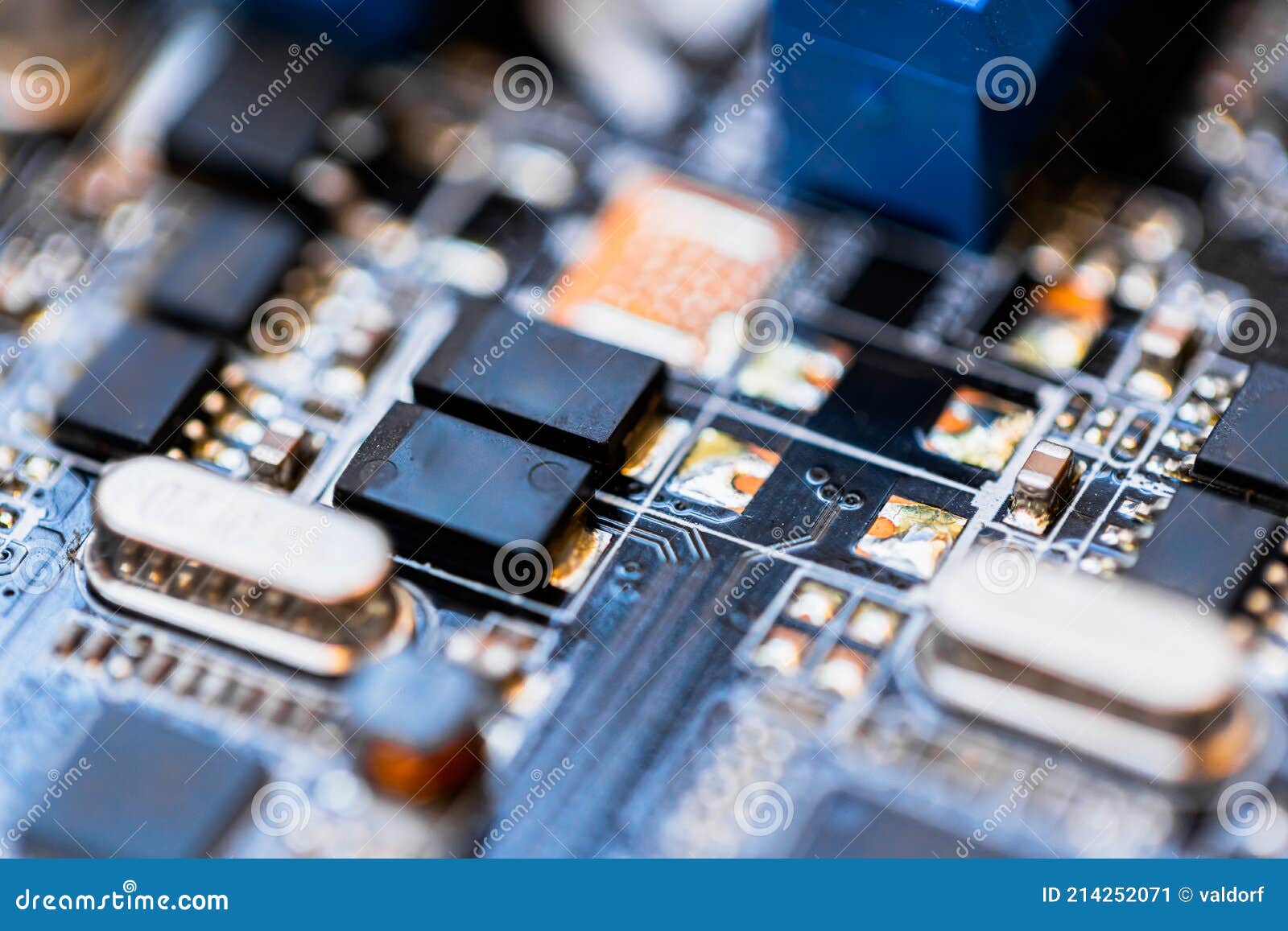 PC Motherboard with Chips, Transistors and Microprocessors Stock Image ...