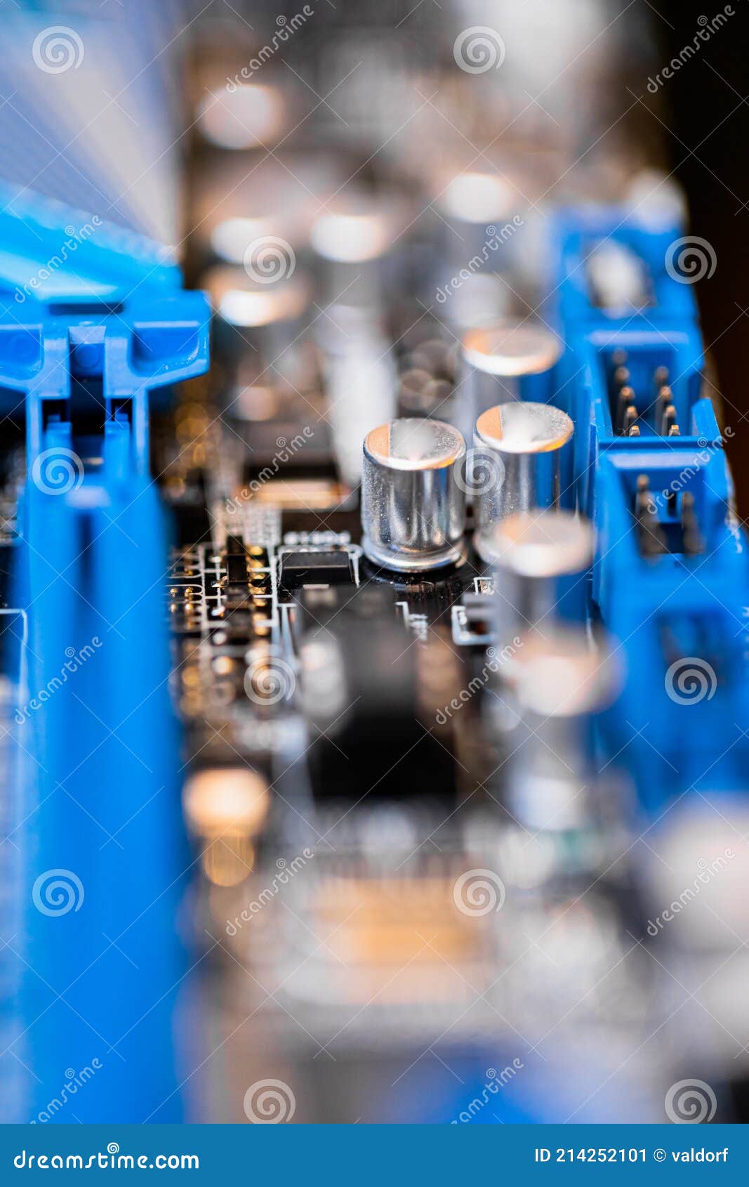 PC Motherboard with Chips, Transistors and Microprocessors Stock Image ...