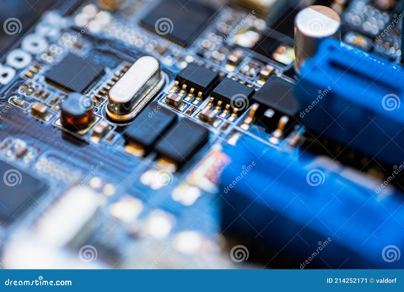 PC Motherboard with Chips, Transistors and Microprocessors Stock Image ...