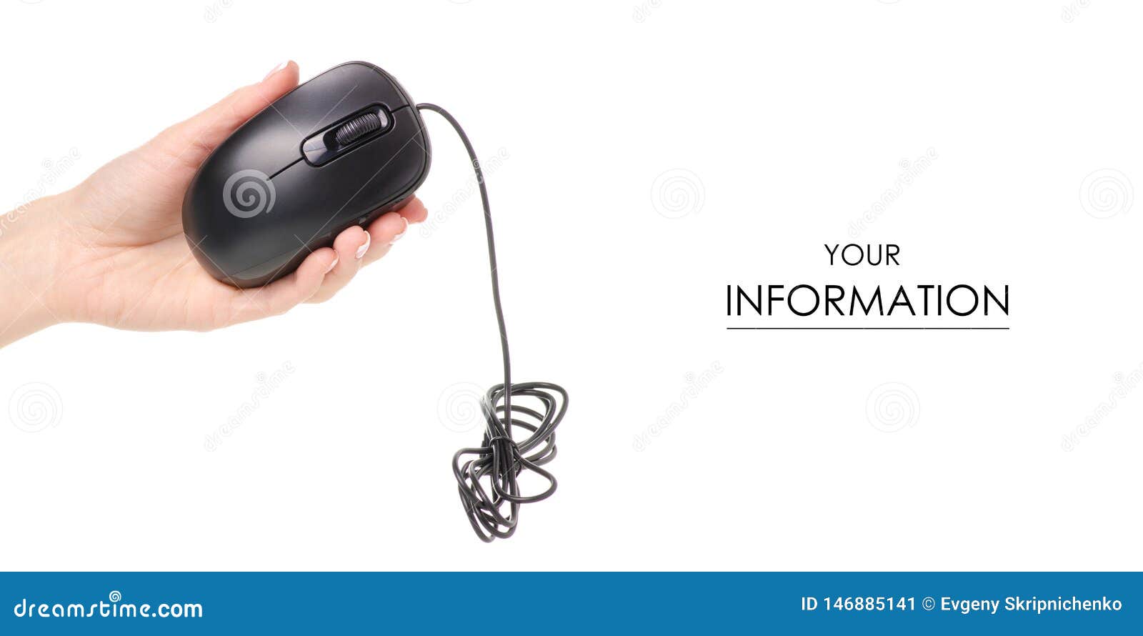 PC mouse in hand pattern stock image. Image of data - 146885141