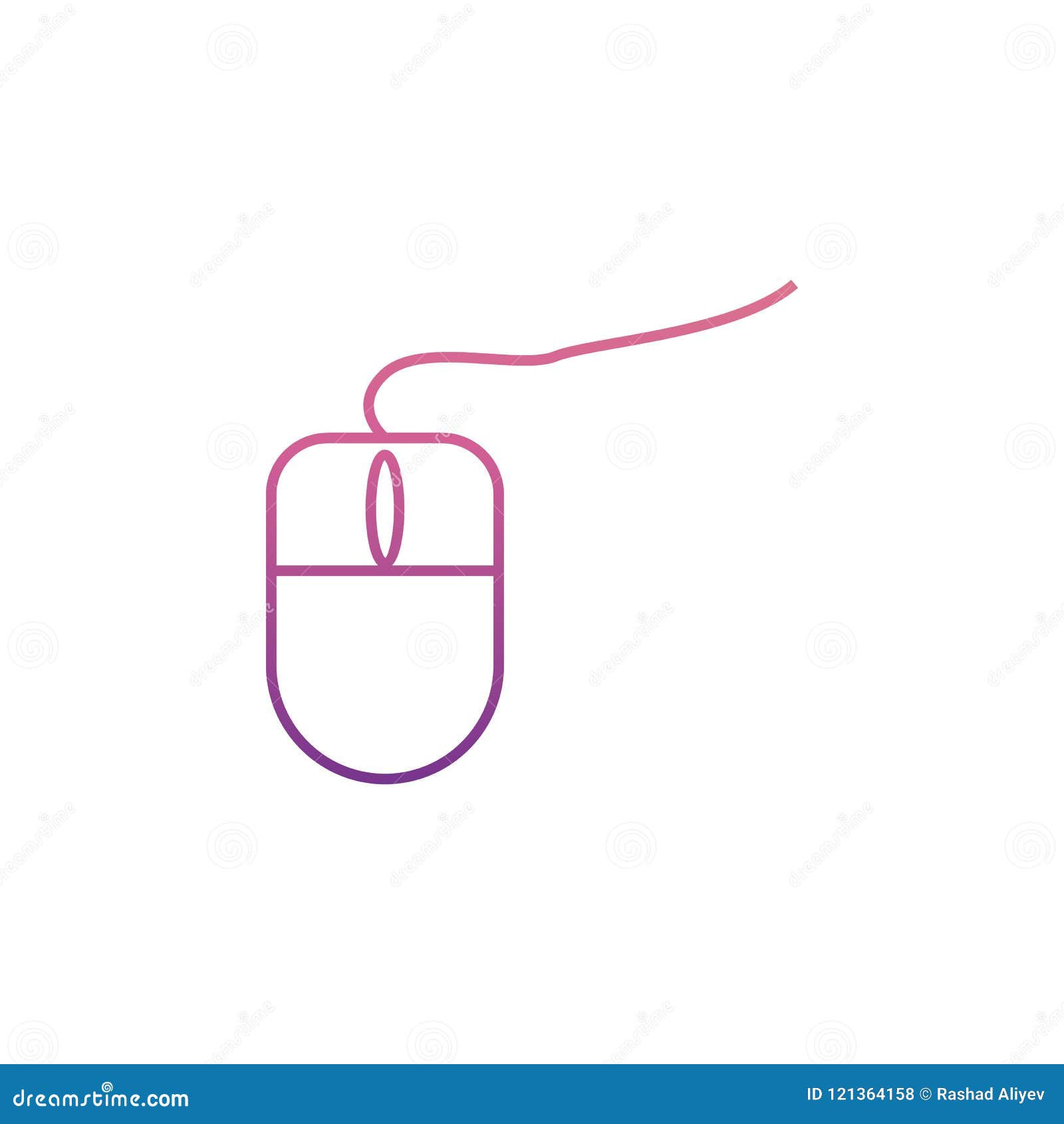 PC Mouse Icon in Neon Style Stock Illustration - Illustration of cursor ...
