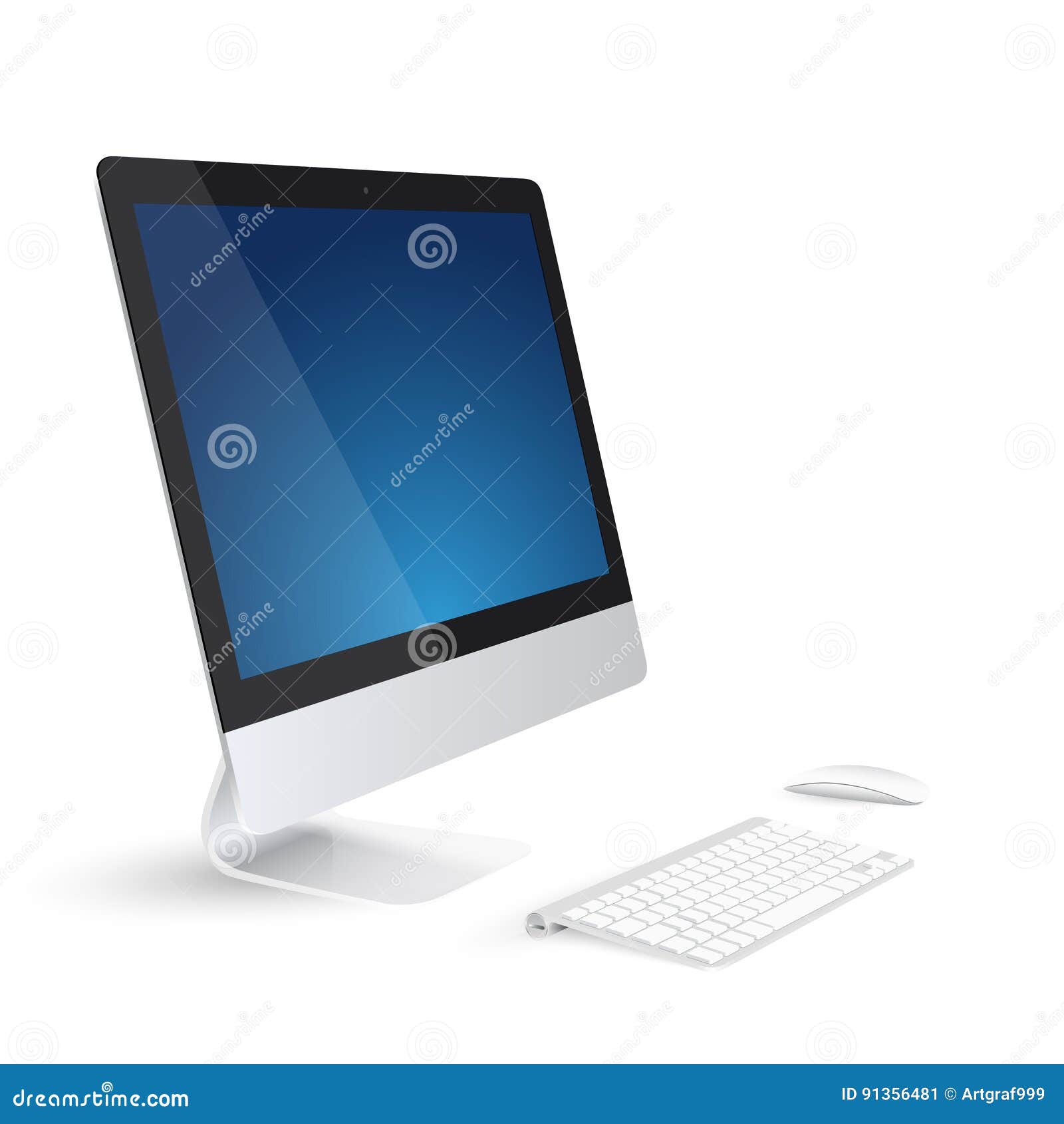 Pc mouse Keyboard stock illustration. Illustration of display - 91356481