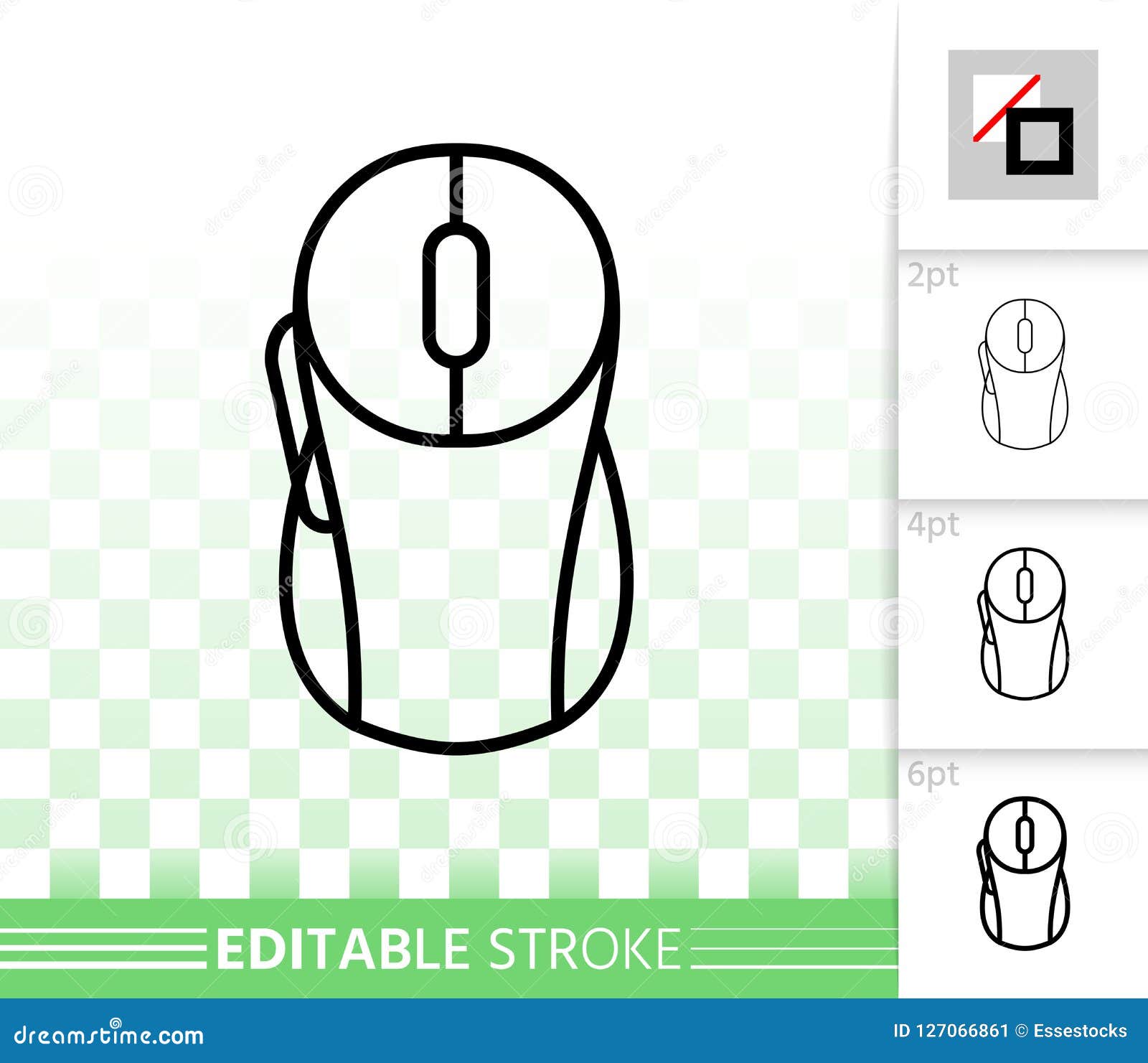 Pc Mouse Simple Black Line Vector Icon Stock Vector - Illustration of ...