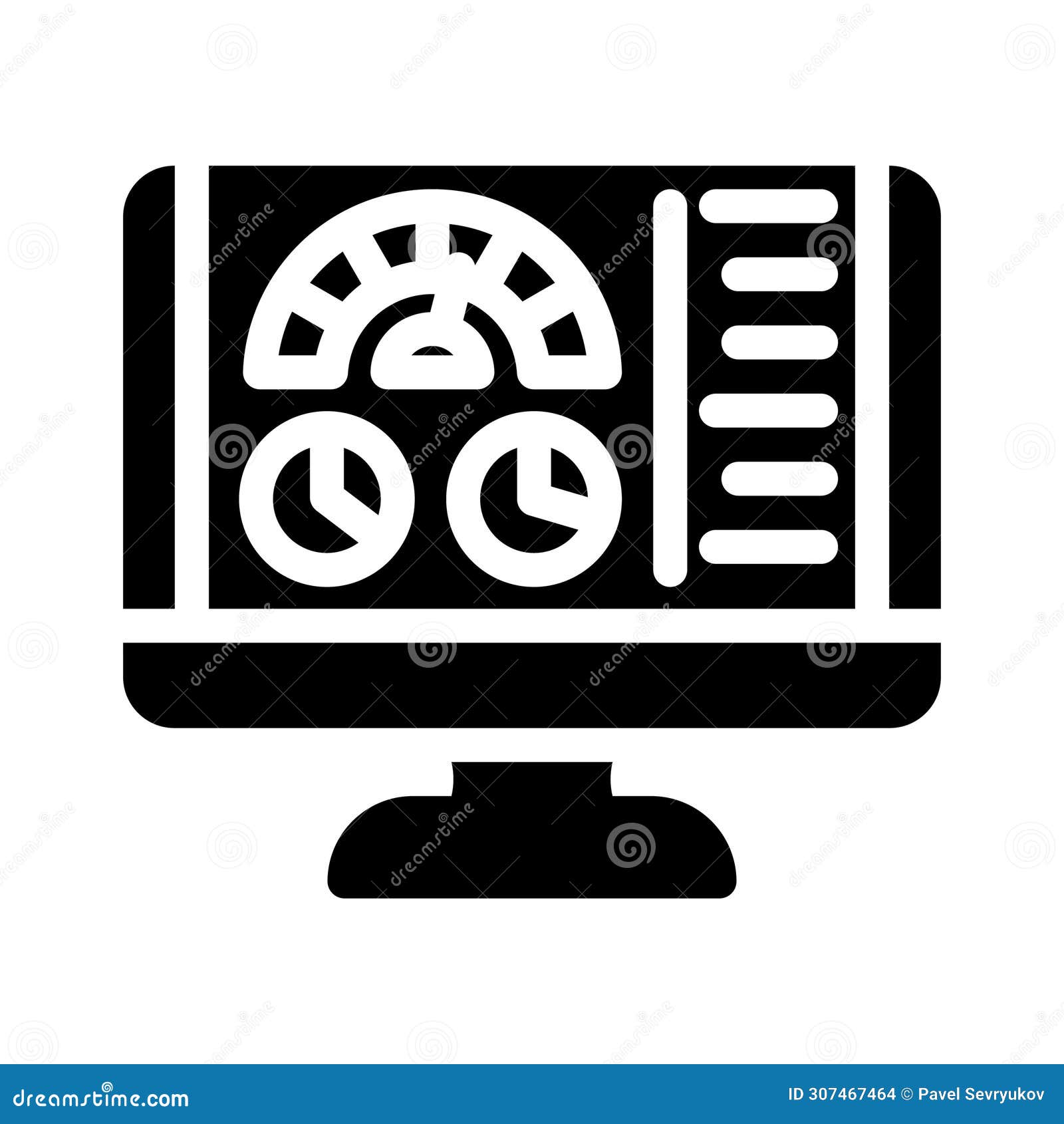 Pc Optimization Repair Computer Glyph Icon Vector Illustration Stock ...