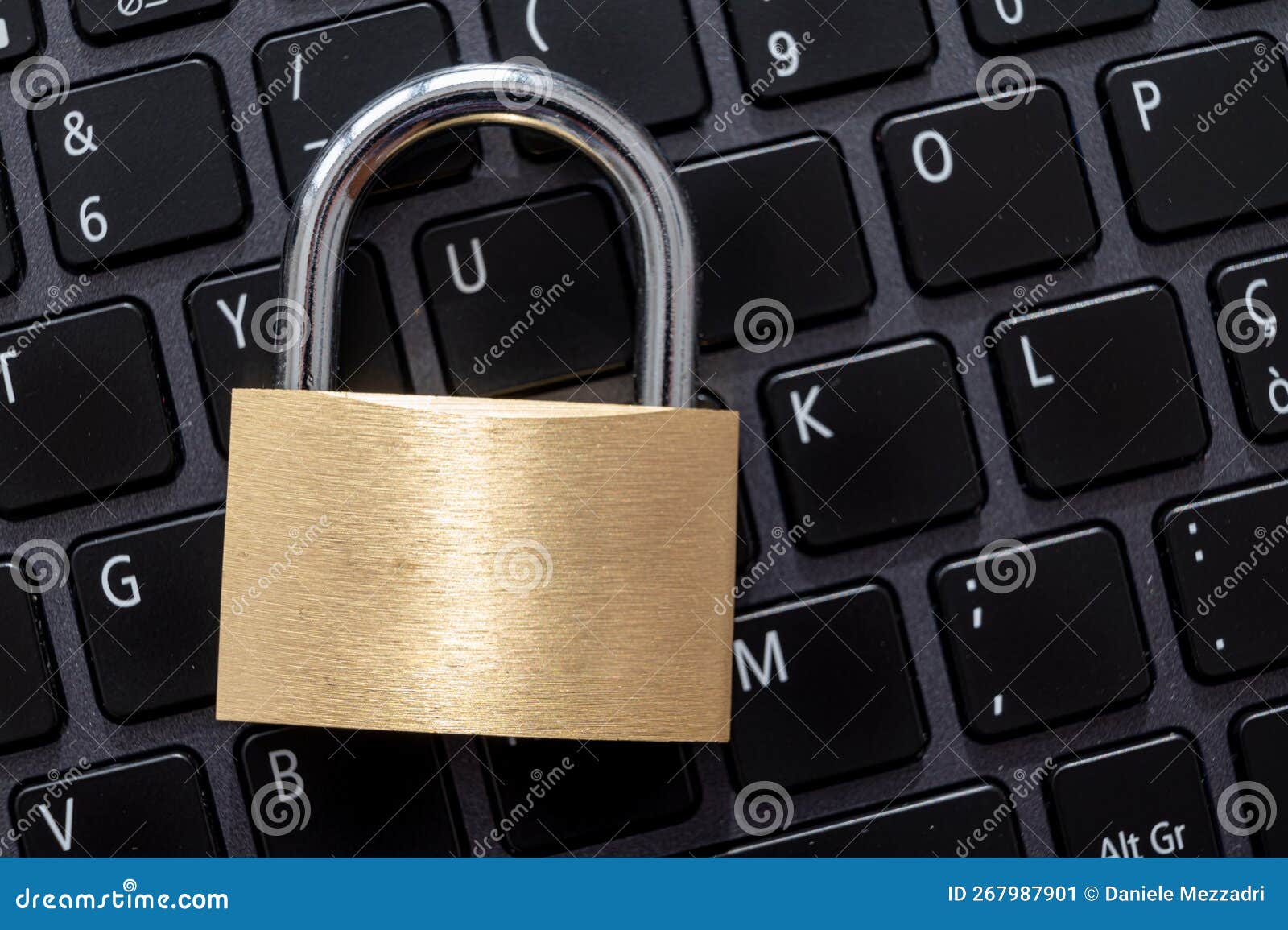PC Padlock and Keyboard. Privacy. Stock Image - Image of closure ...