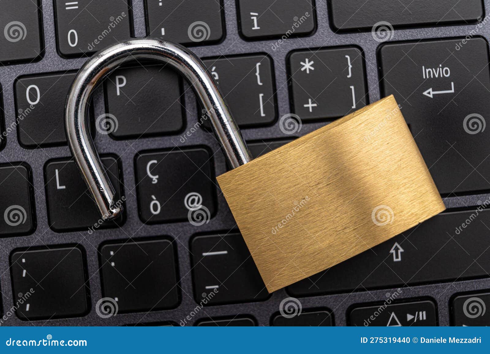 PC Padlock and Keyboard. Privacy. Stock Photo - Image of open ...
