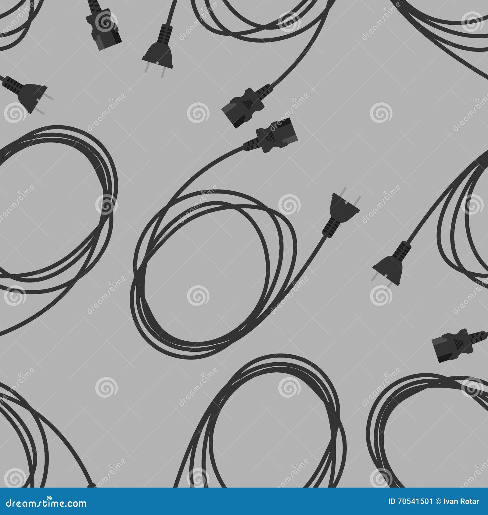 PC power cable stock vector. Illustration of pattern - 70541501
