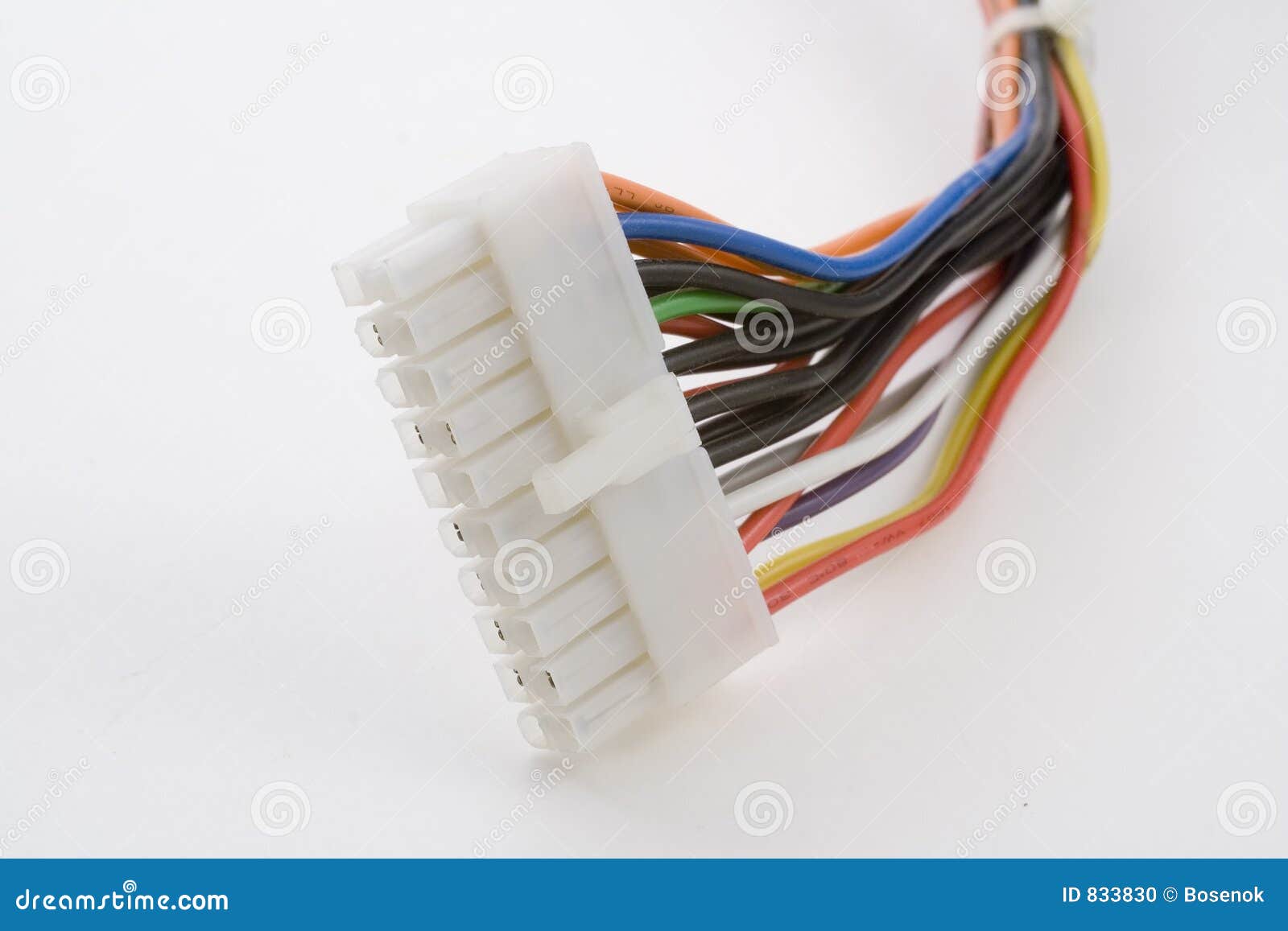 PC power connector stock photo. Image of computer, background - 833830