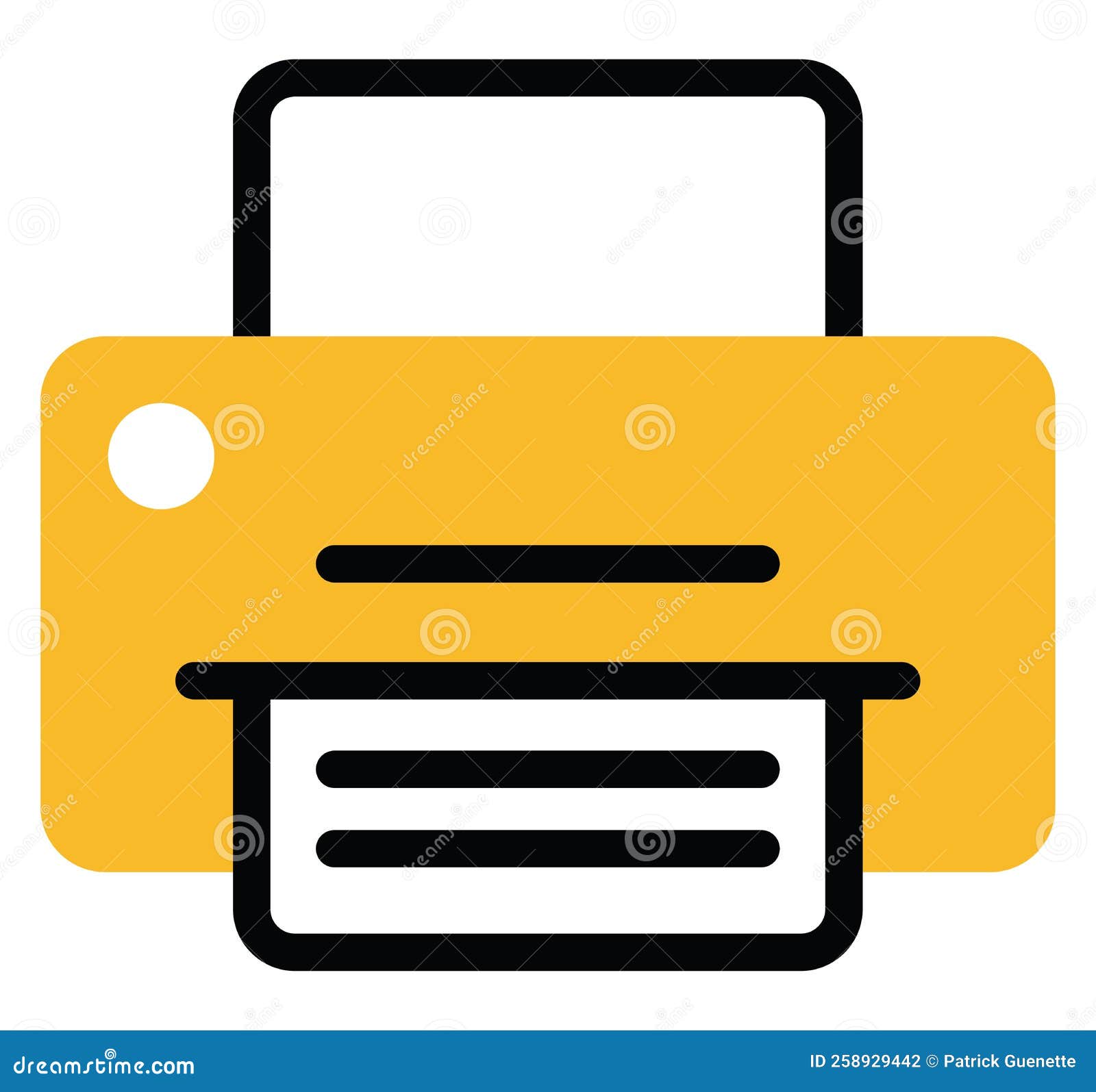 PC print, icon stock vector. Illustration of line, graphic - 258929442