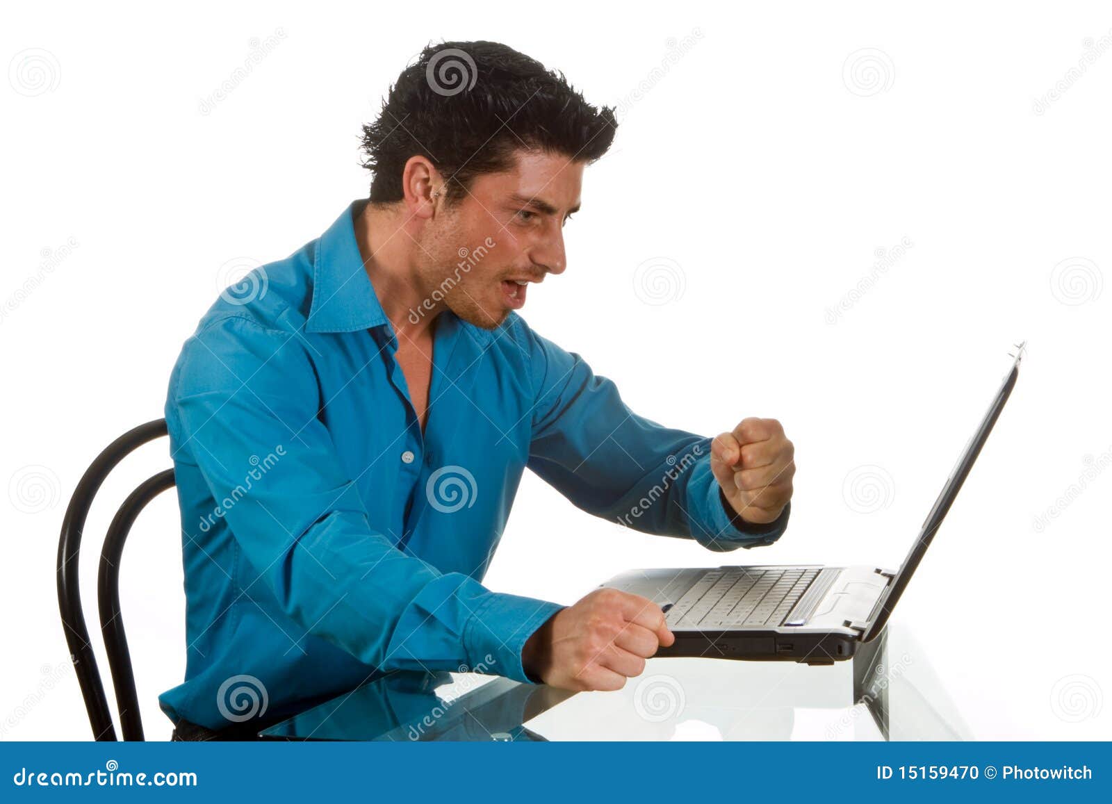PC problems stock photo. Image of internet, worker, excited - 15159470