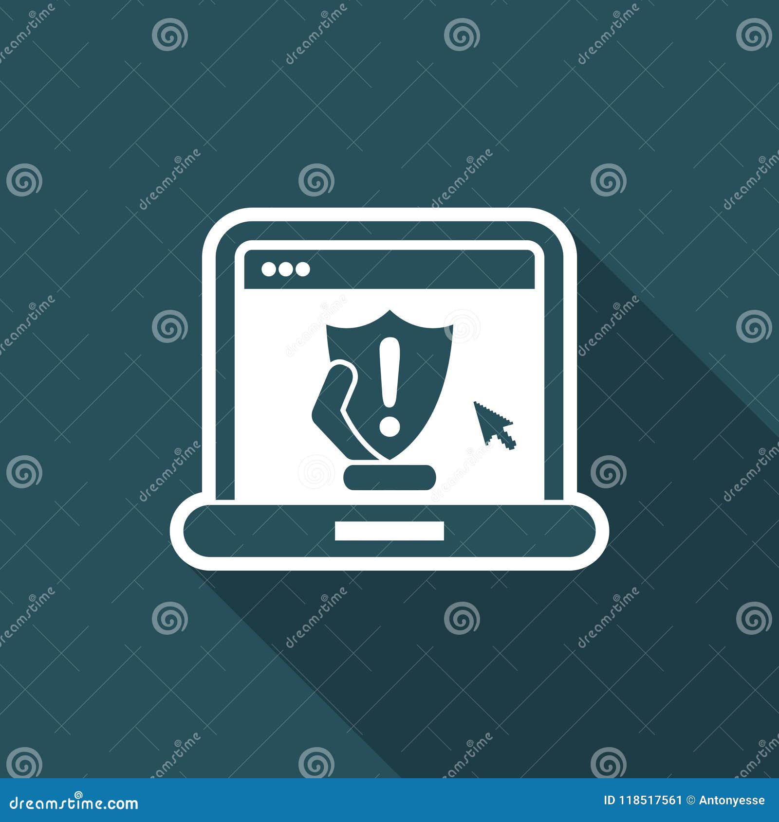 Pc protection stock vector. Illustration of computer - 118517561