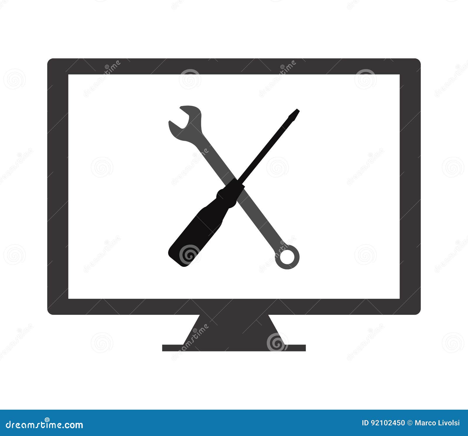 Pc repair icon illustrated stock illustration. Illustration of service ...