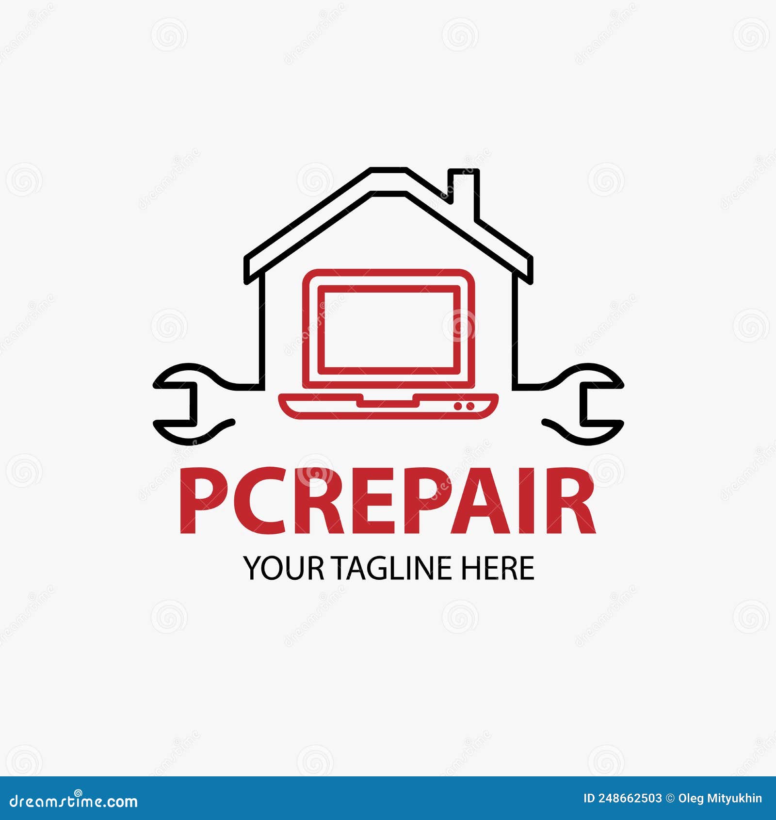PC Repair Logo. Computer Service Logo Vector Stock Vector ...