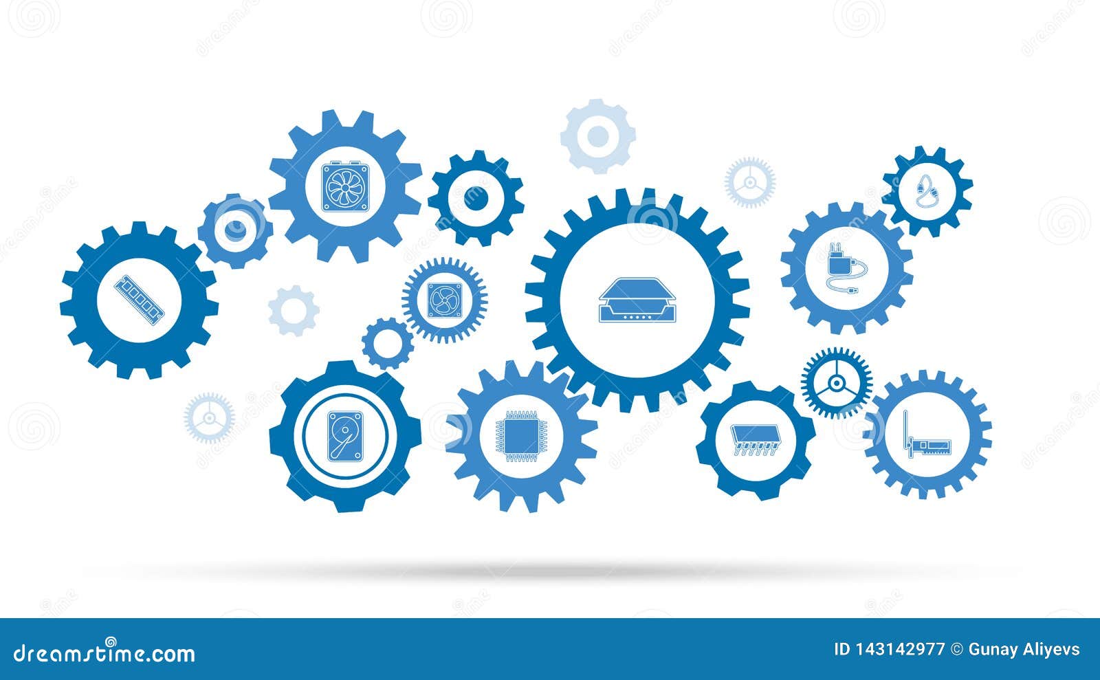 PC Scanner Icon. from Computer Parts Set Stock Illustration ...