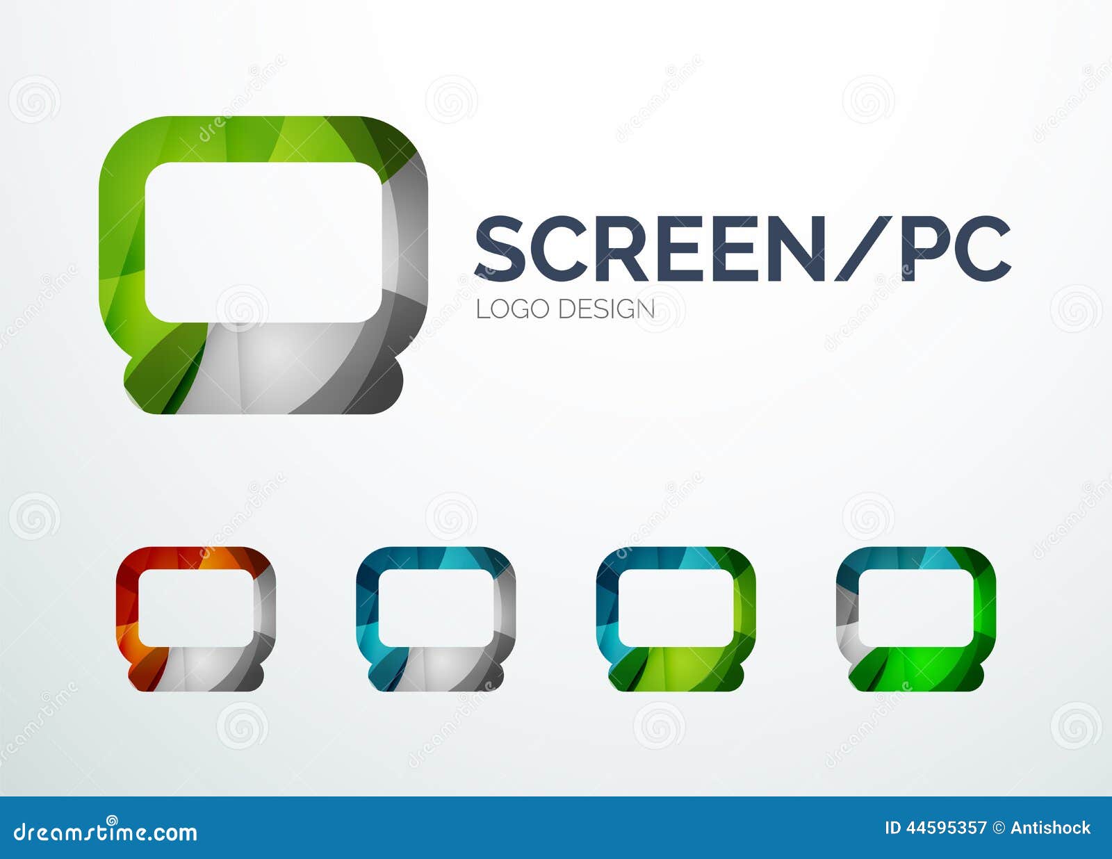PC Screen Logo Design Made of Color Pieces Stock Vector - Illustration ...