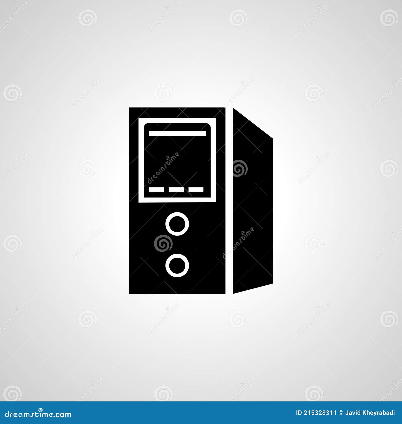 PC Simple Icon. CPU Case Isolated Icon Stock Vector - Illustration of ...