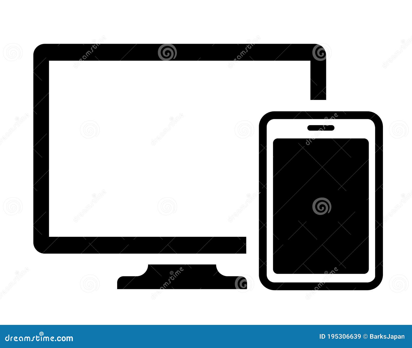 PC, Smartphone Digital Devices Flat Vector Icon Illustration Stock ...