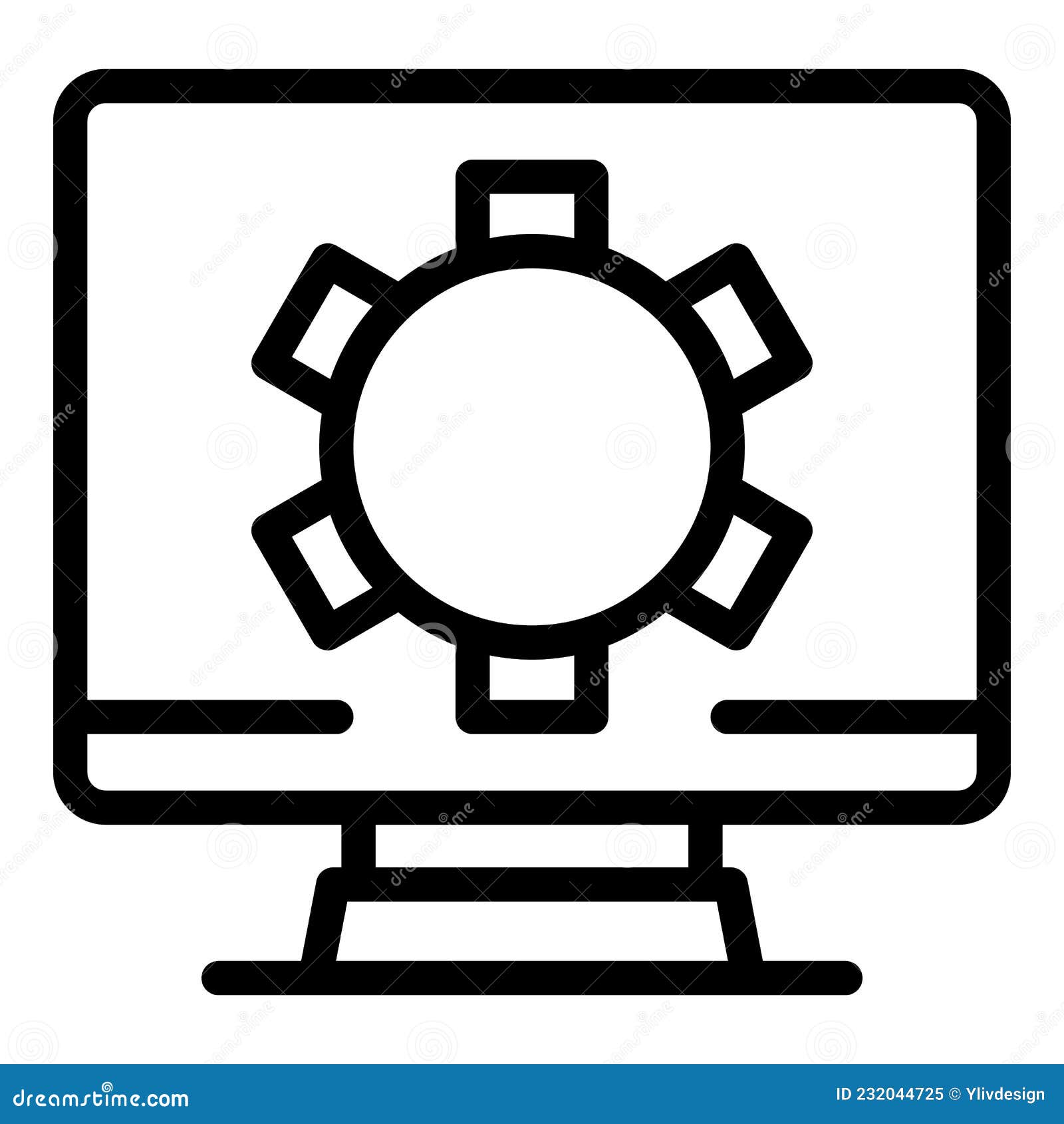 Pc Software Icon Outline Vector. Code Design Stock Vector ...