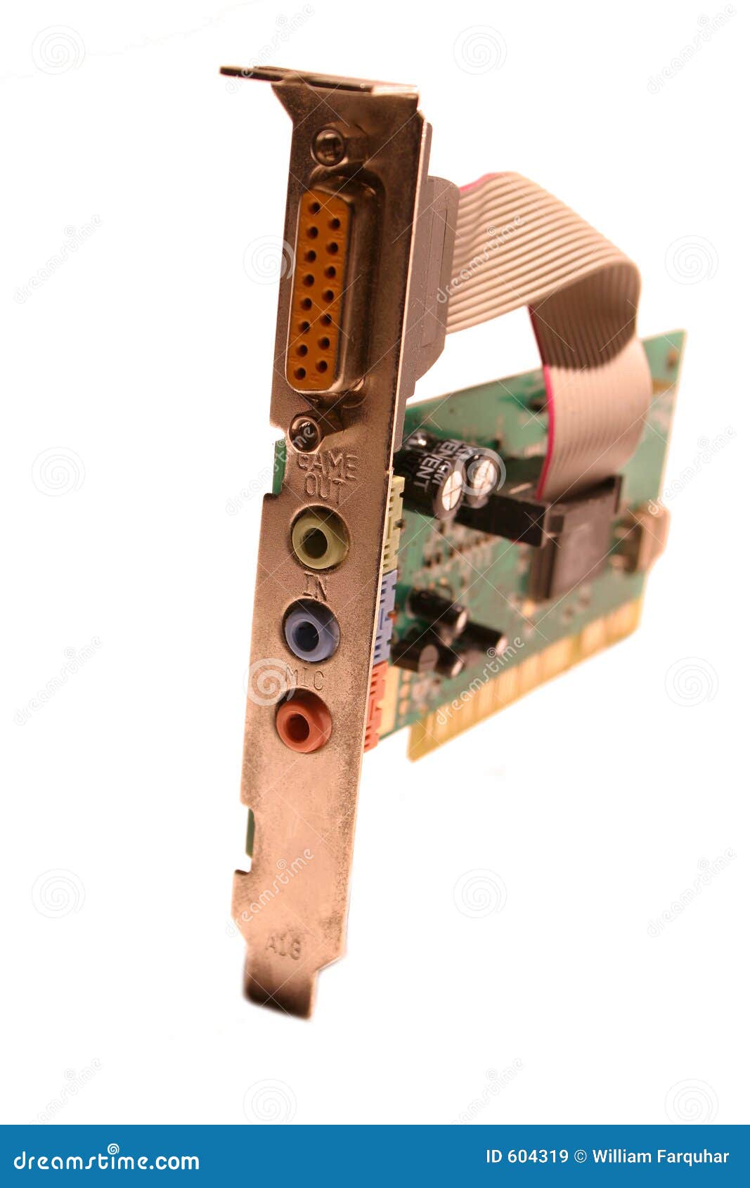 PC Sound Card stock image. Image of computer, input, plugs - 604319