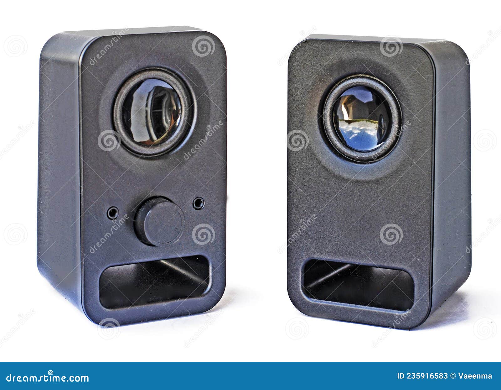 PC Speakers Isolated on White Stock Image - Image of sound, speakers ...