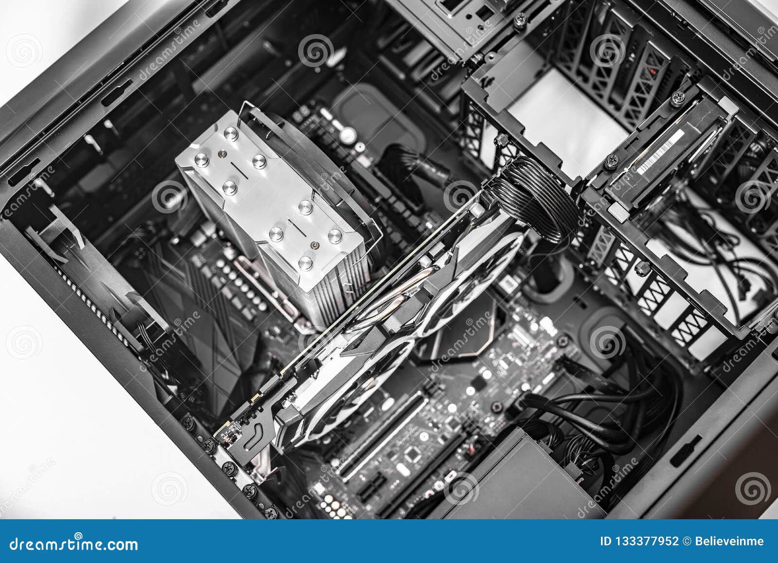 PC-systeemeenheid Componenten Van De Computer Op Het Tijdstip Van ...