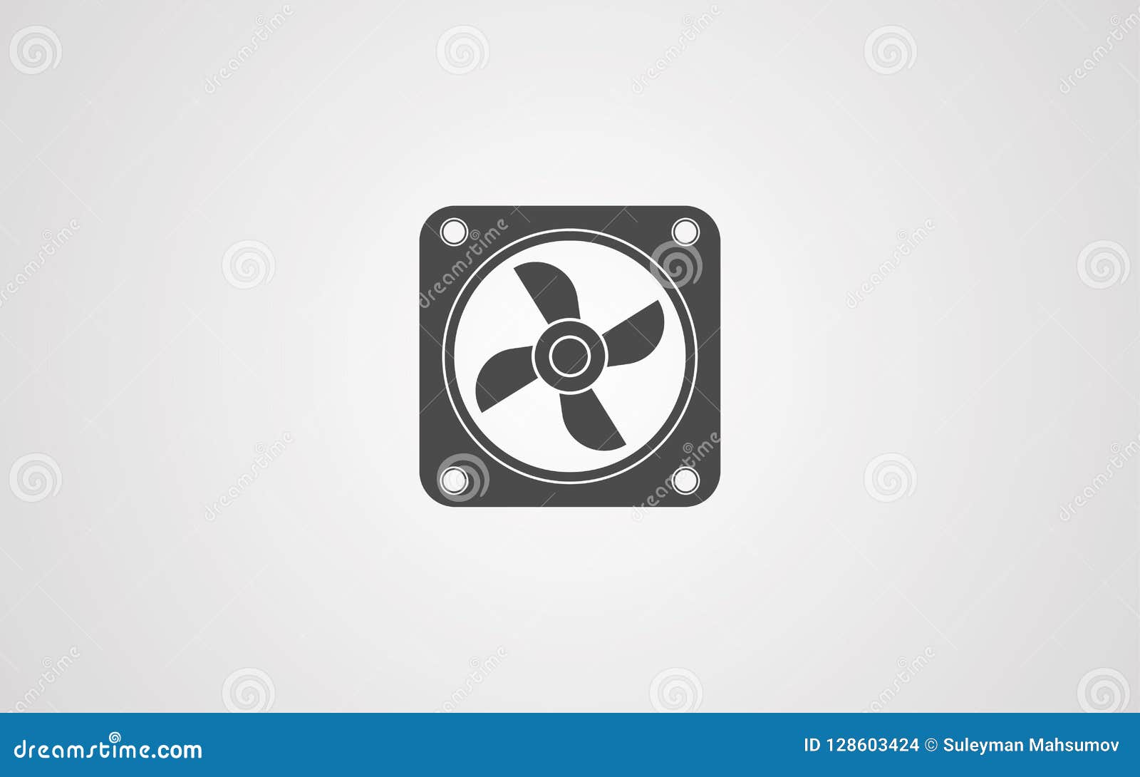 Cpu Fan Vector Icon Sign Symbol Stock Vector - Illustration of ...