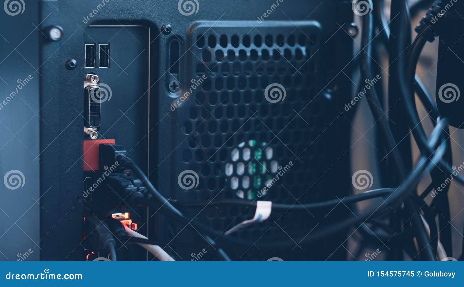 Pc System Unit Host Controller Interface Wire Stock Image - Image of ...