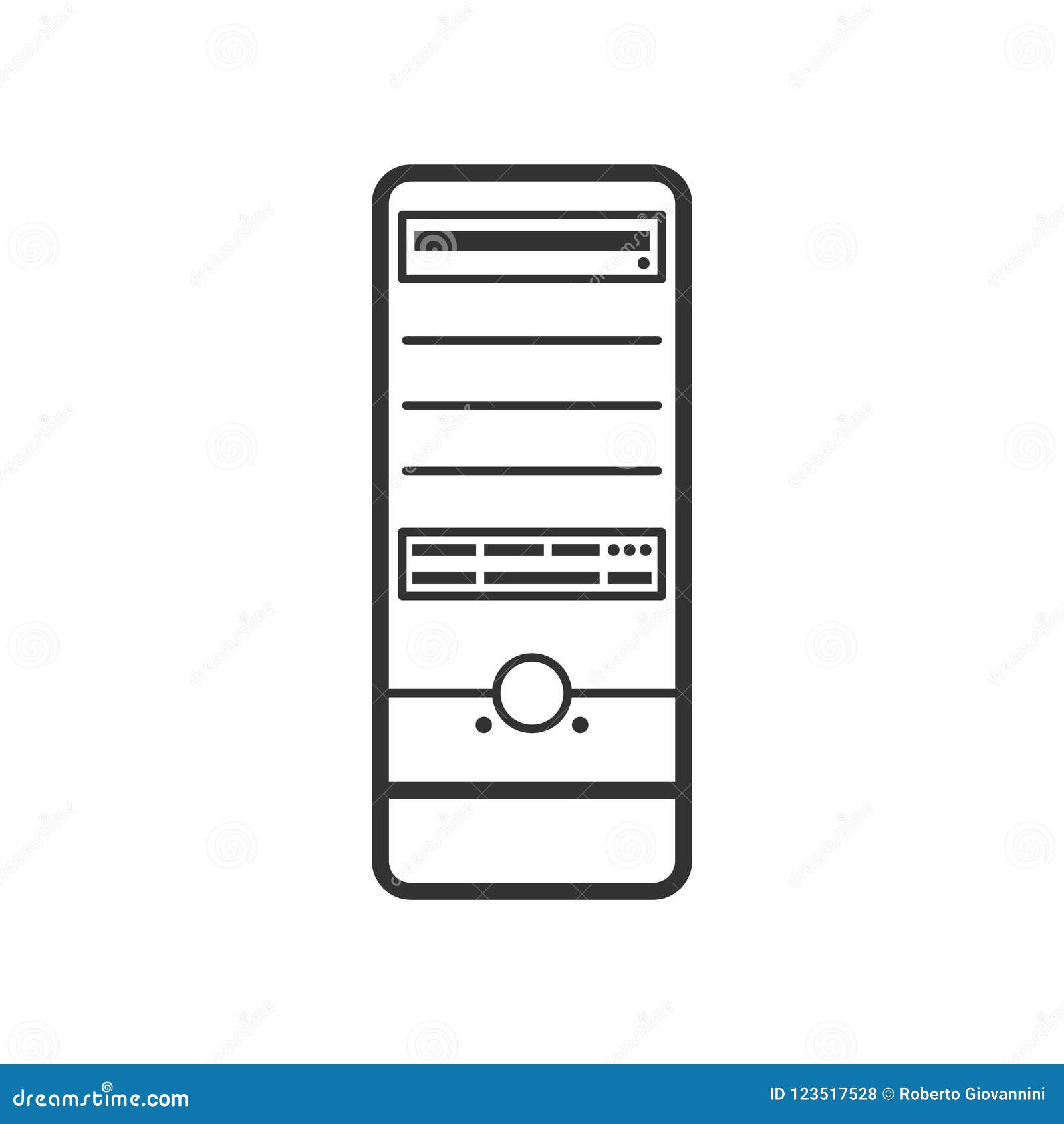 PC Desktop Outline Graphic Illustration | CartoonDealer.com #101909538