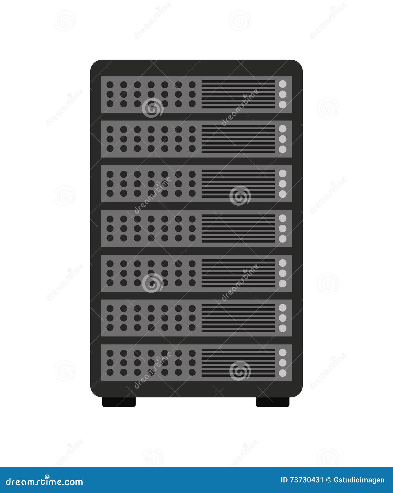 Pc Tower Isolated Icon Design Stock Illustration - Illustration of sign ...