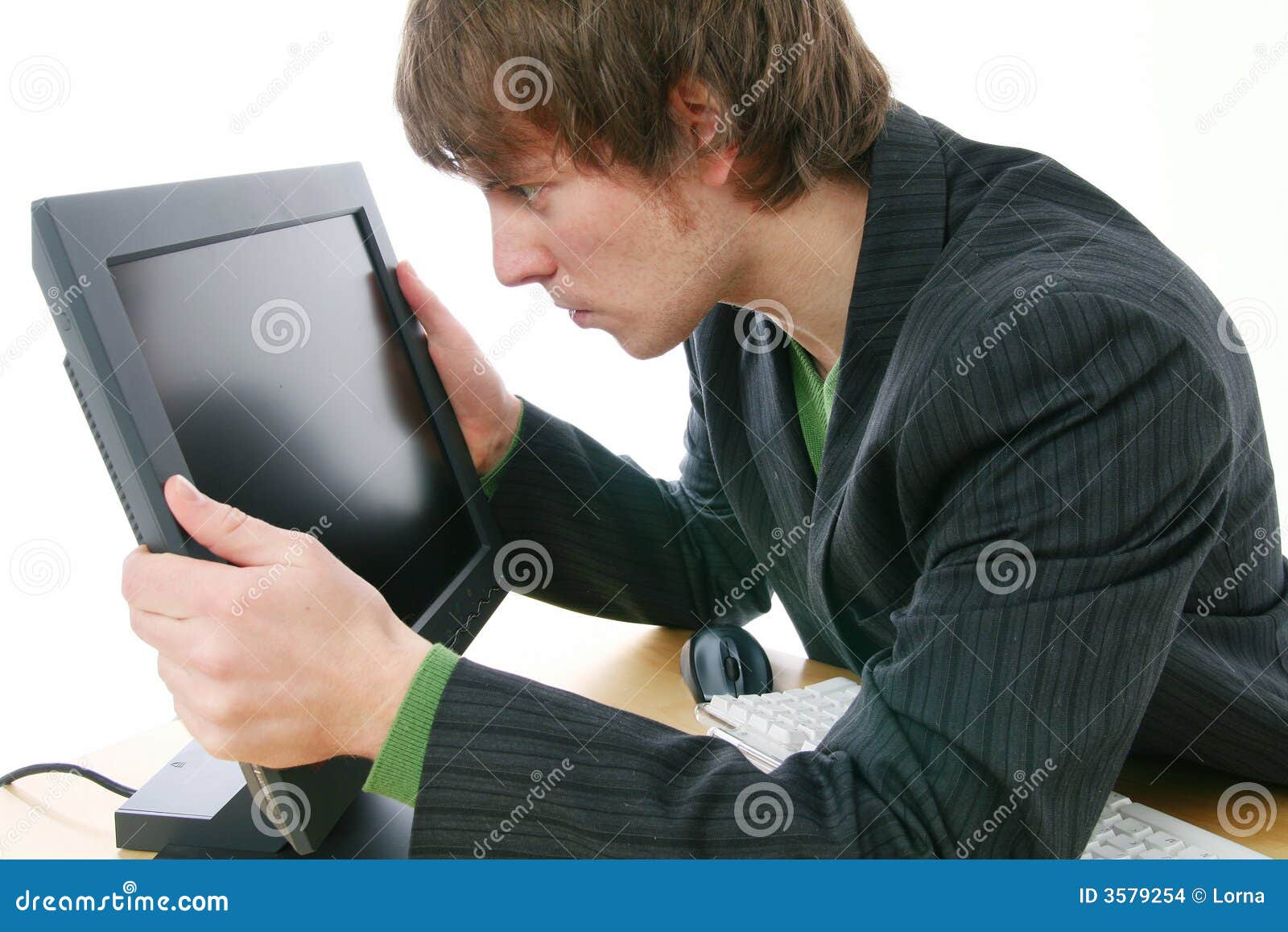 Pc trouble stock photo. Image of computer, concerned, perplexed - 3579254