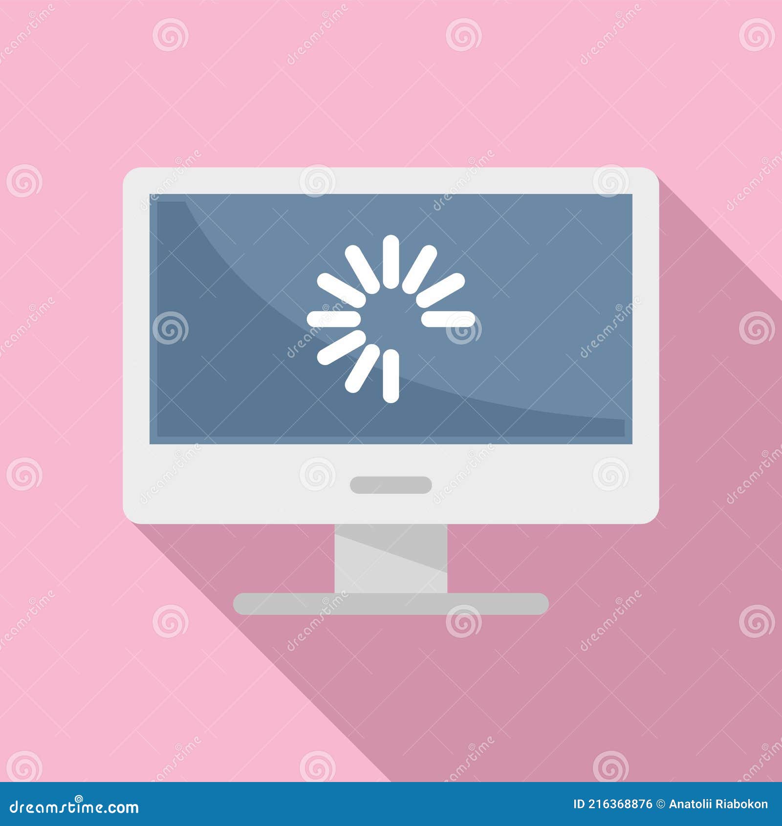 Pc Update System Icon, Flat Style Stock Vector - Illustration of ...